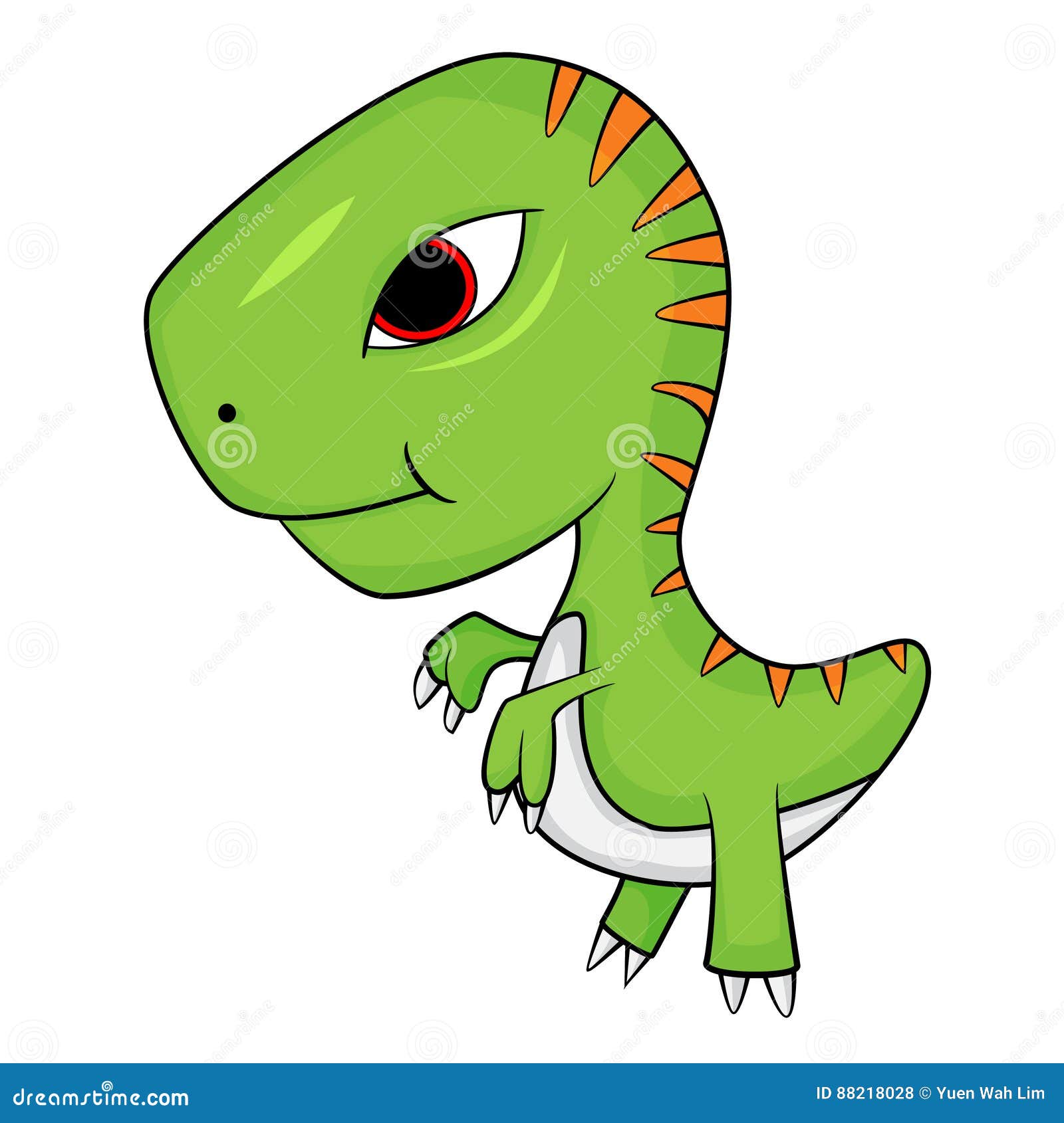 Cute Cartoon of Baby T-Rex Dinosaur Stock Vector - Illustration of ...