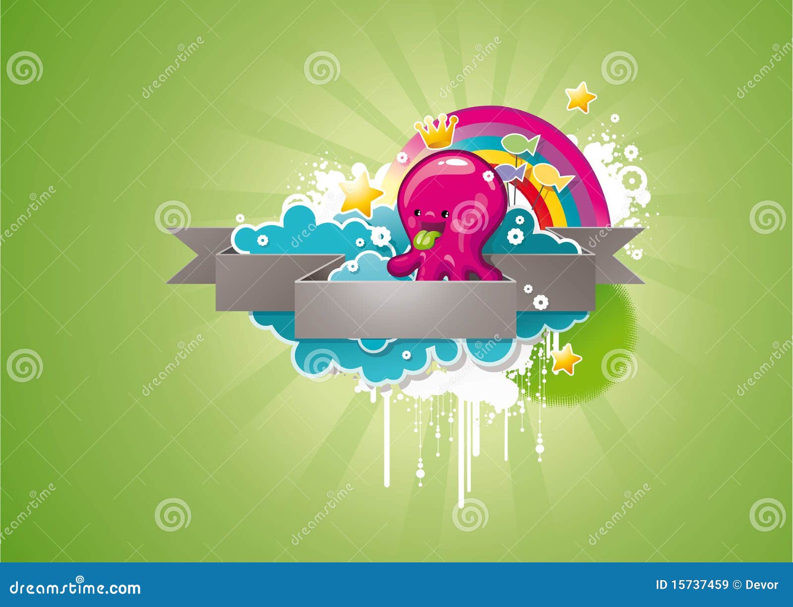 Cute cartoon background stock vector. Illustration of decor - 15737459