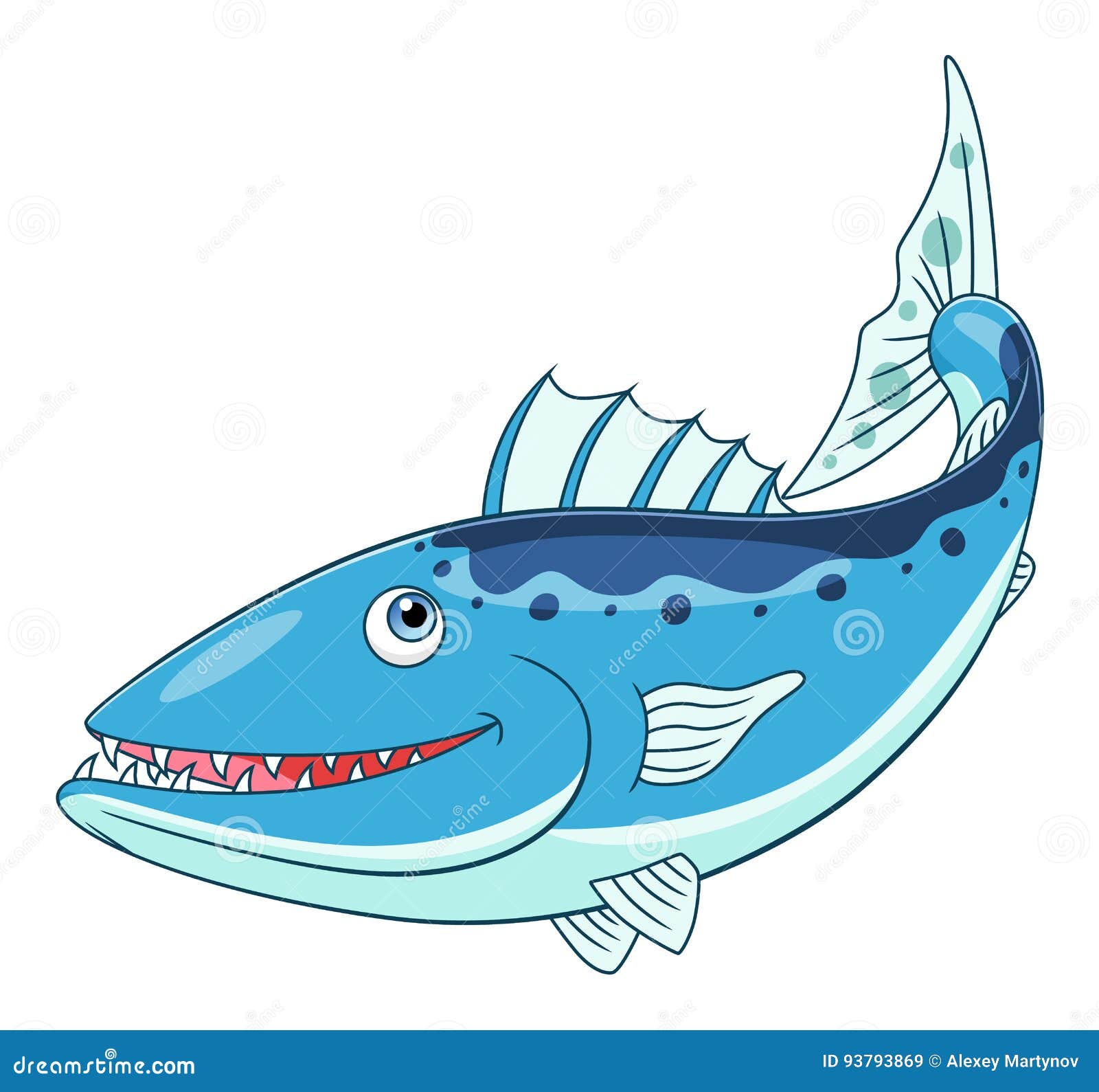 Cartoon Barracuda Vector Illustration | CartoonDealer.com #75493718