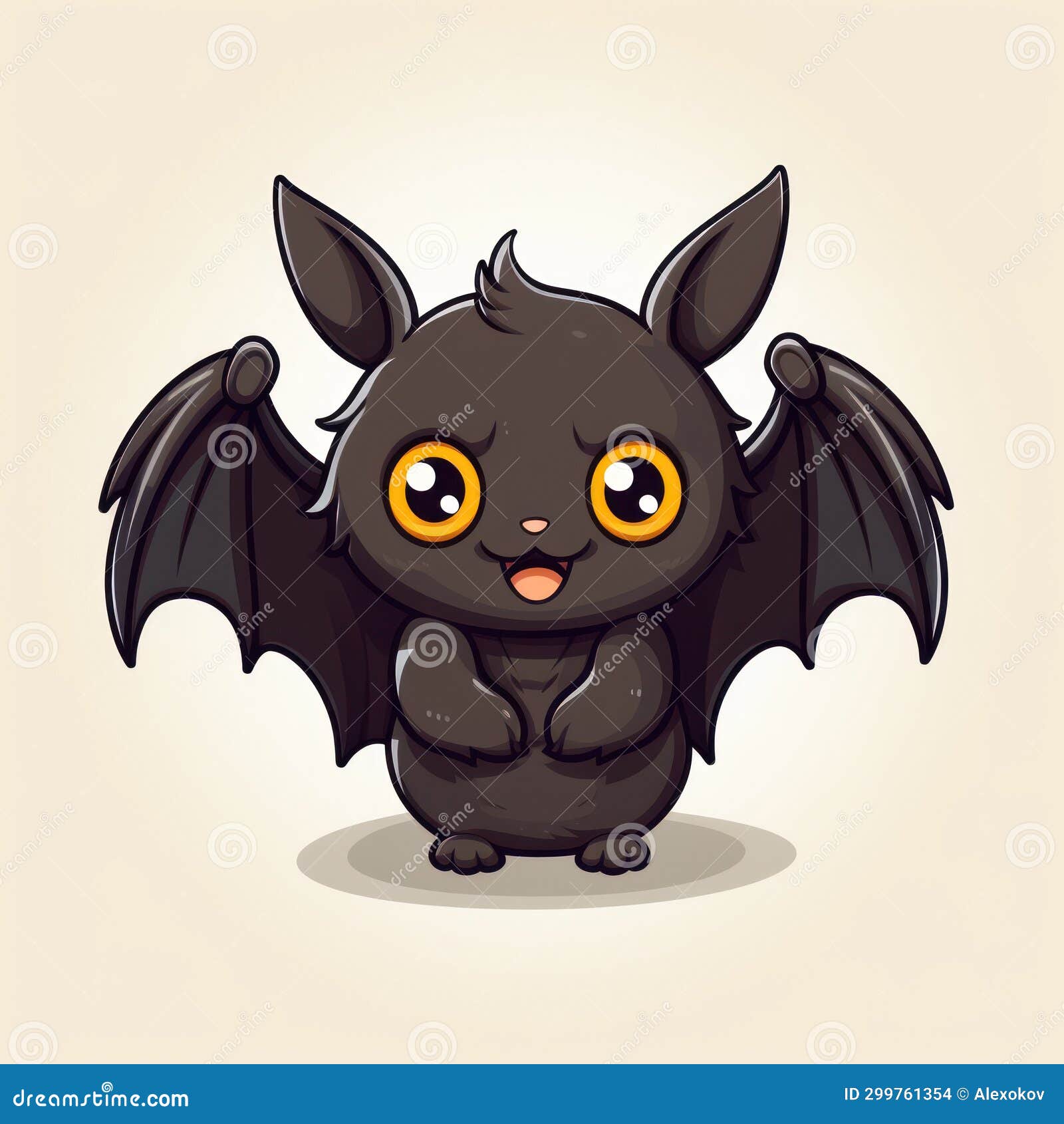 Cute Cartoon Bat. Illustration of a Cute Cartoon Bat Stock Illustration ...