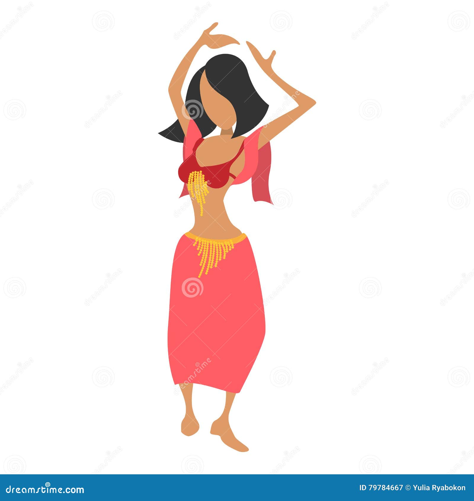 Cartoon Belly Dancer Vector Illustration | CartoonDealer.com #120194992
