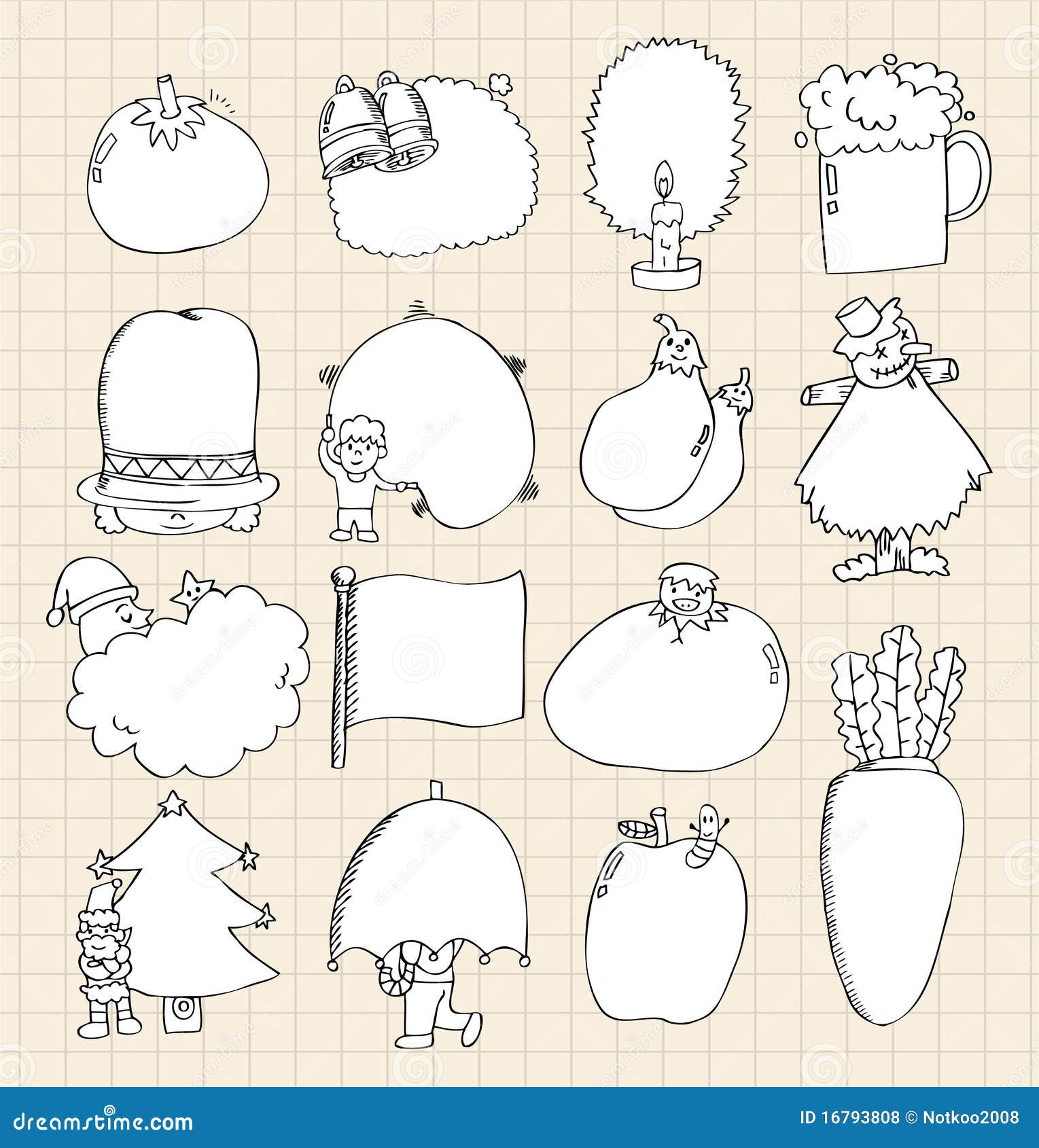 Cute cartoon board stock vector. Illustration of doodle - 16793808