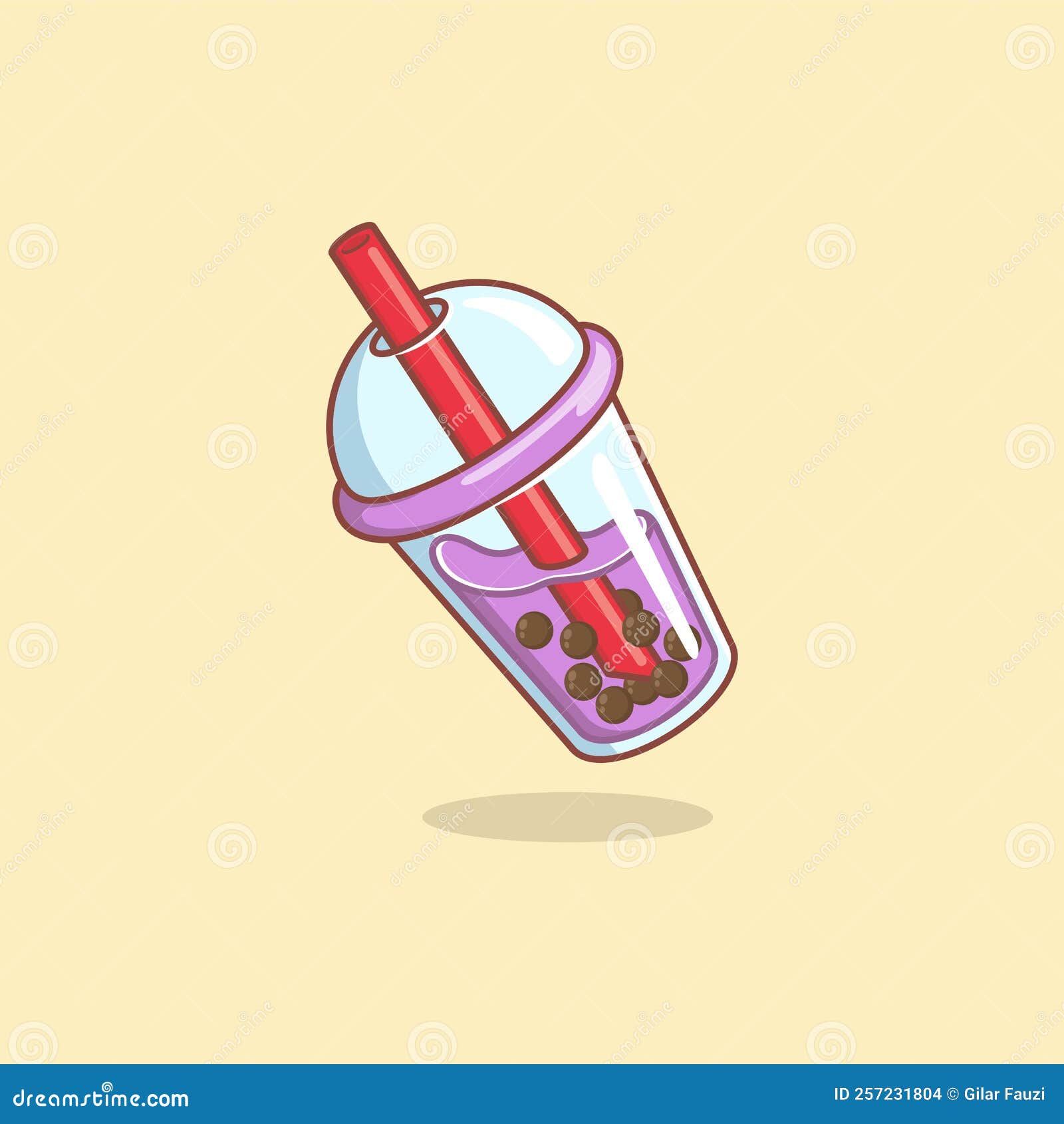 Boba Drink Logo, Milk Tea Cute Boba Pearl Jelly Drink Bubble Vector ...