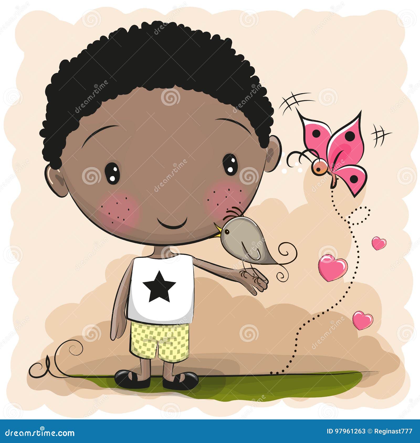 Cute Cartoon Boy stock vector. Illustration of cutie - 97961263