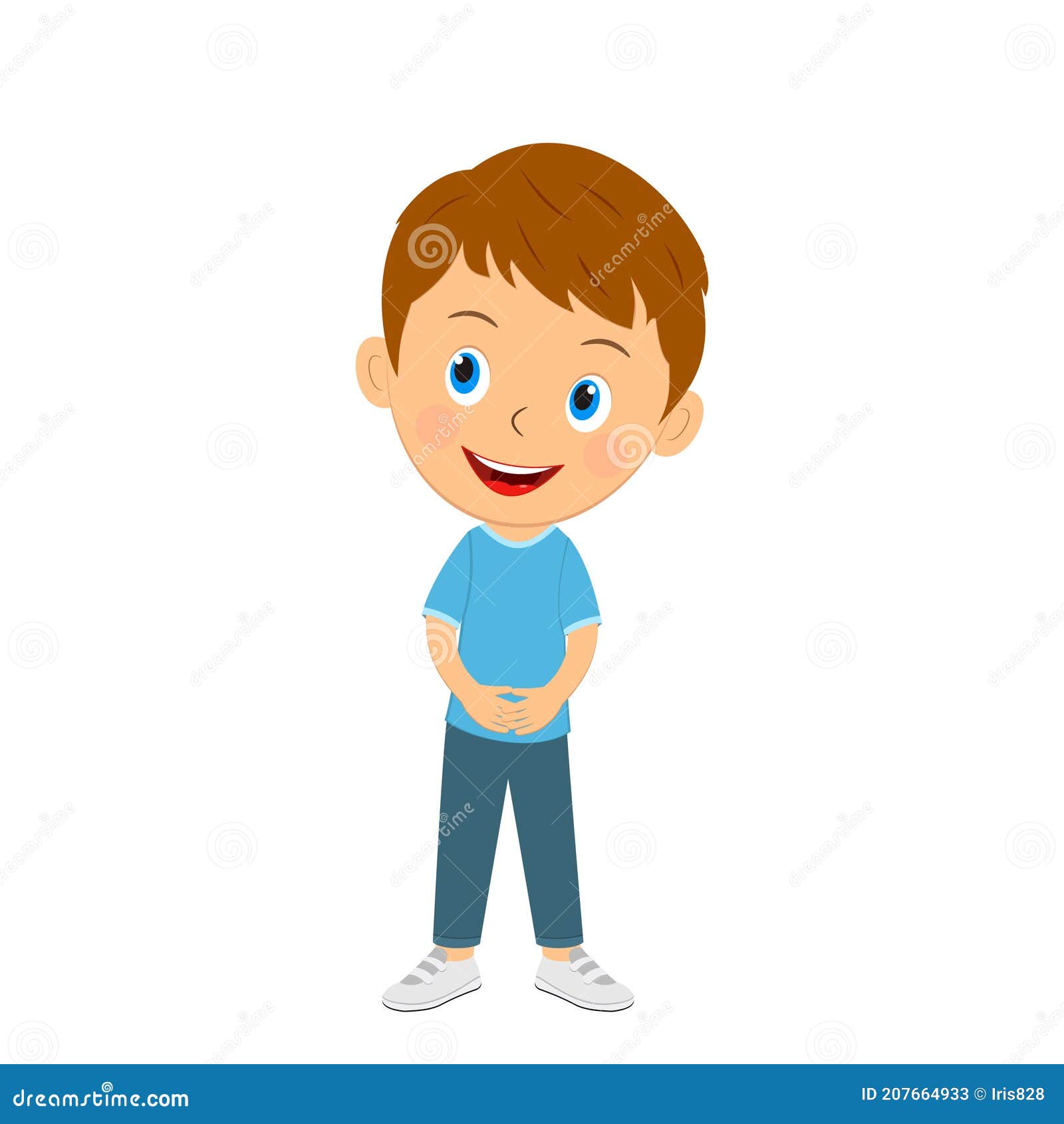 Cute cartoon boy dreams stock vector. Illustration of cartoon - 207664933