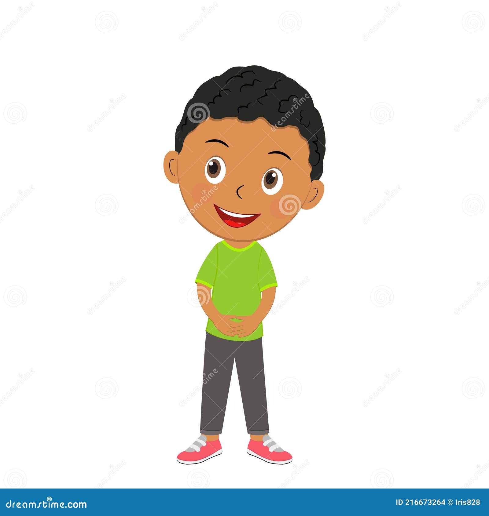 Cute cartoon boy dreams stock vector. Illustration of icon - 216673264