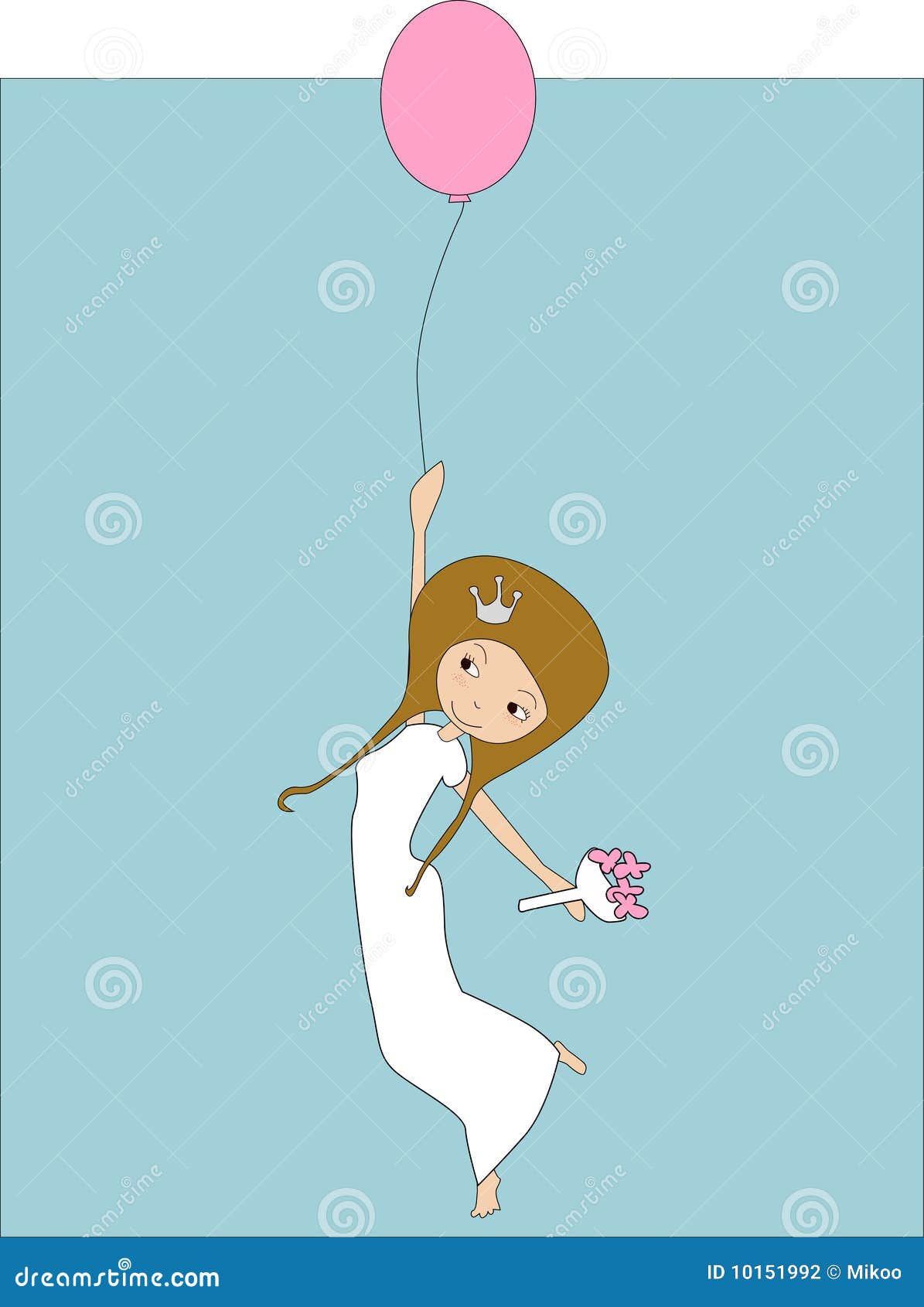 Cute cartoon bride stock vector. Illustration of beautiful - 10151992