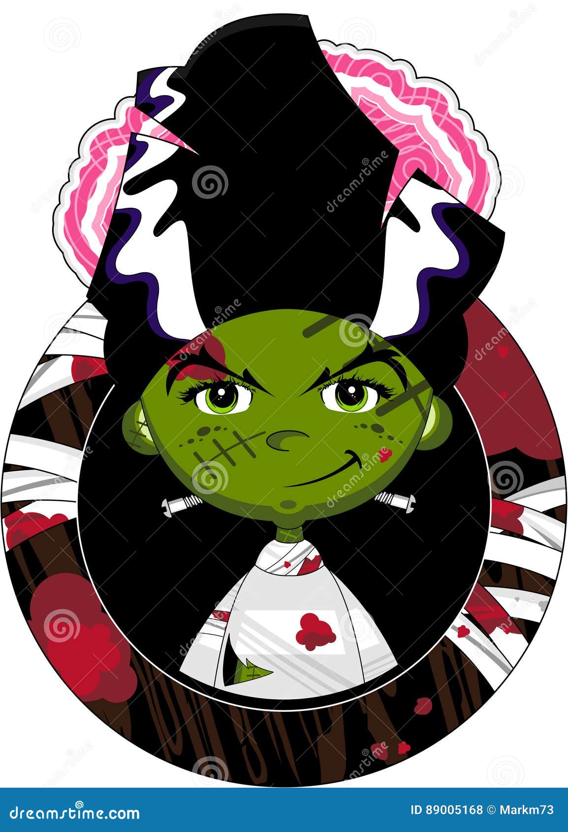 Cartoon Bride Of Frankenstein