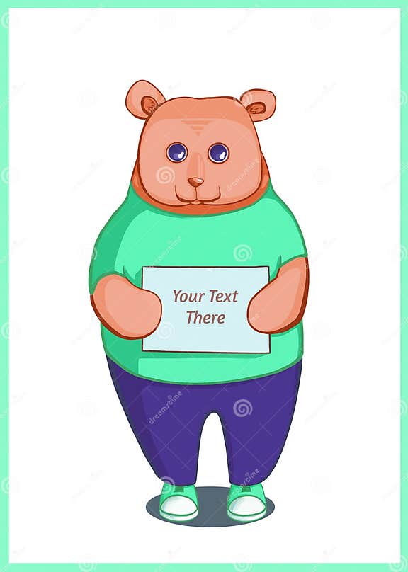 Cute Cartoon Brown Bear Stock Vector Illustration Of Clip 77808821