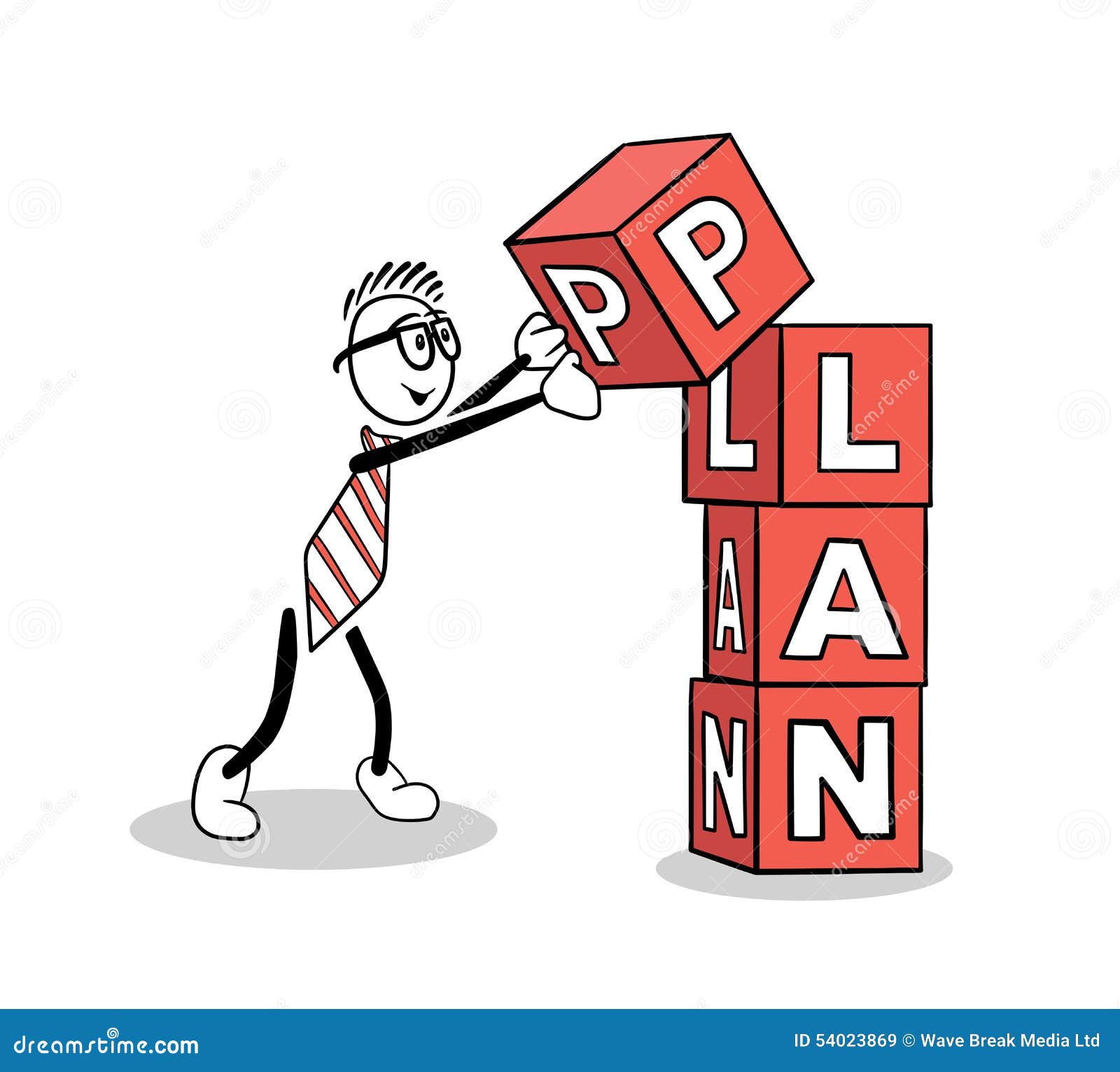 Cute Cartoon Building A Plan Stock Vector - Image: 54023869