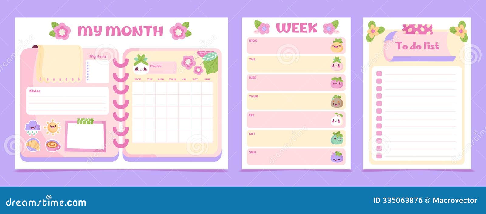 Bullet Journal Stickers Sheet. Cute Digital Printable Sticker For ...