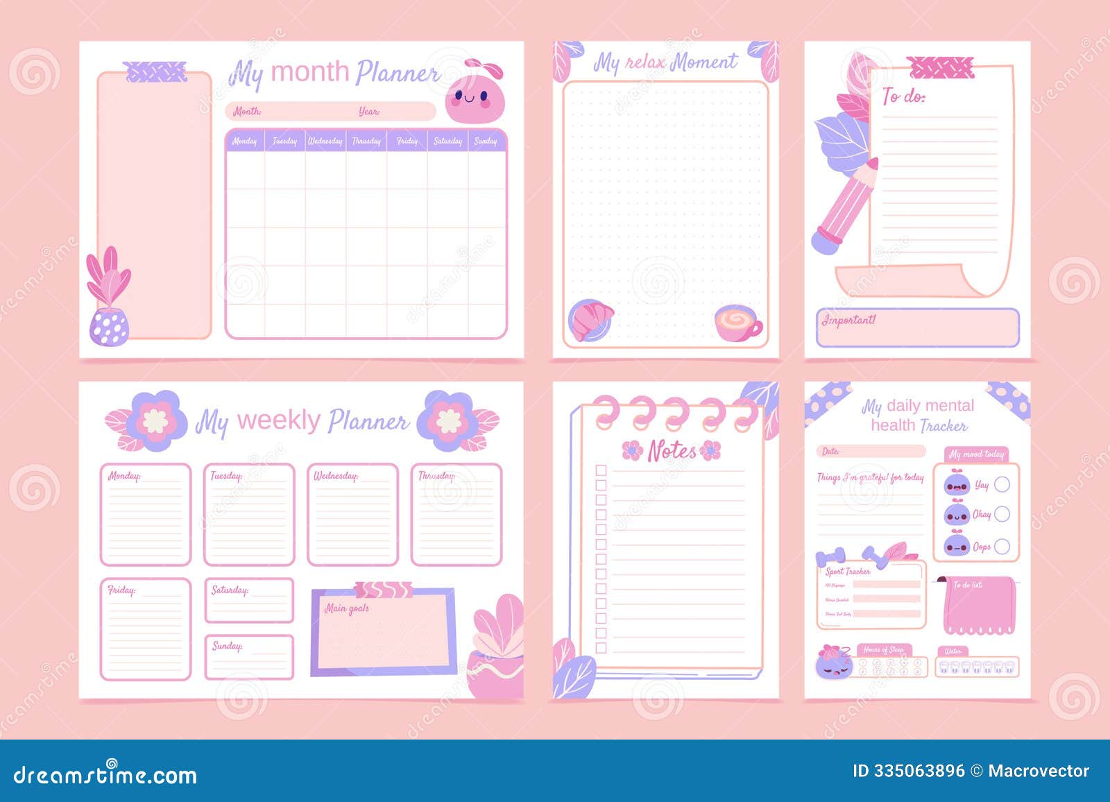 Bullet Journal Coloured School Timetable With FLOWER AND BUTTERFLY ...