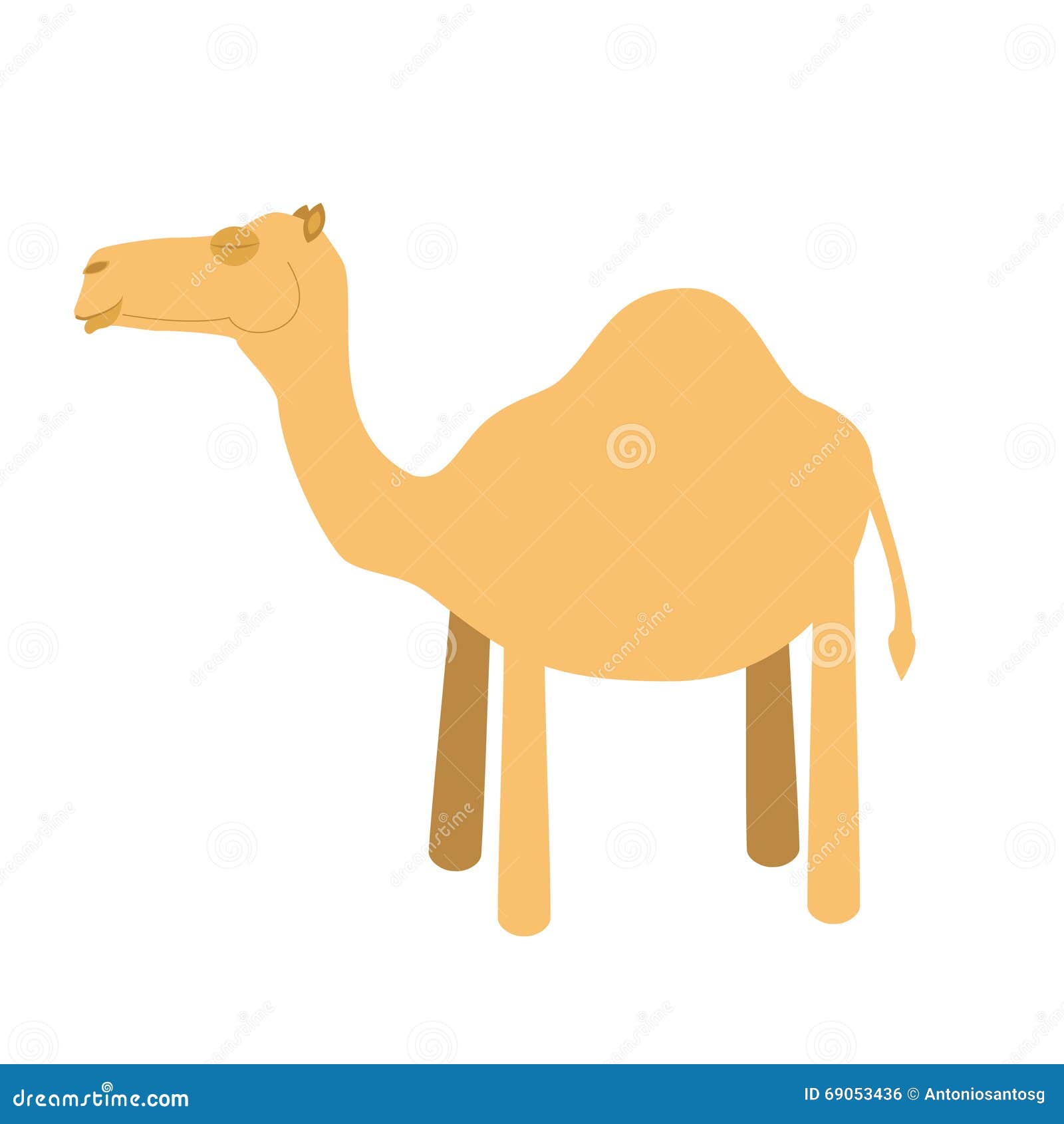 Cute Cartoon Camel Vector Illustration Stock Vector - Illustration of ...