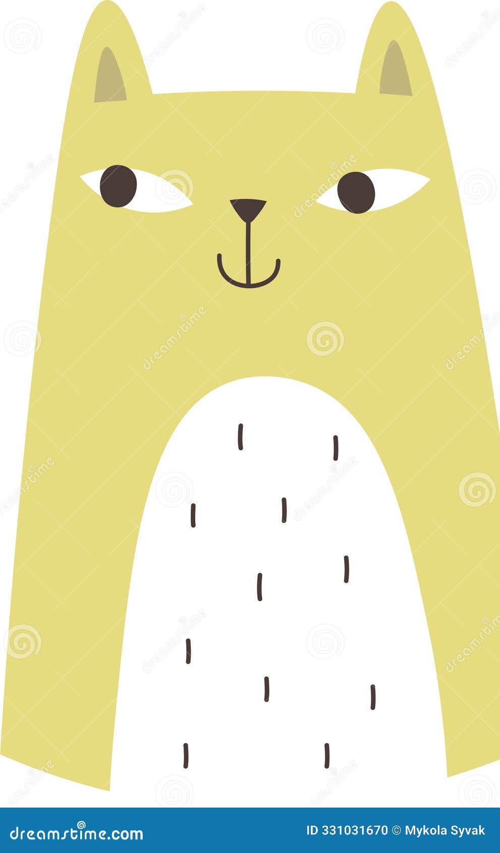 Cute Cartoon Cat Head stock illustration. Illustration of kitty - 331031670
