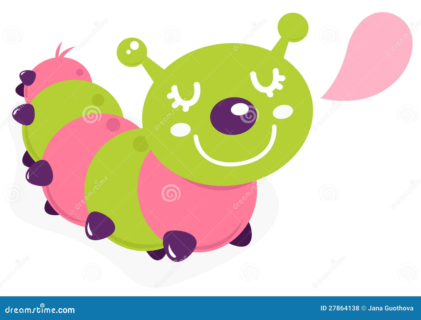 Caterpillar Smart Cartoon Vector Illustration | CartoonDealer.com #47881432