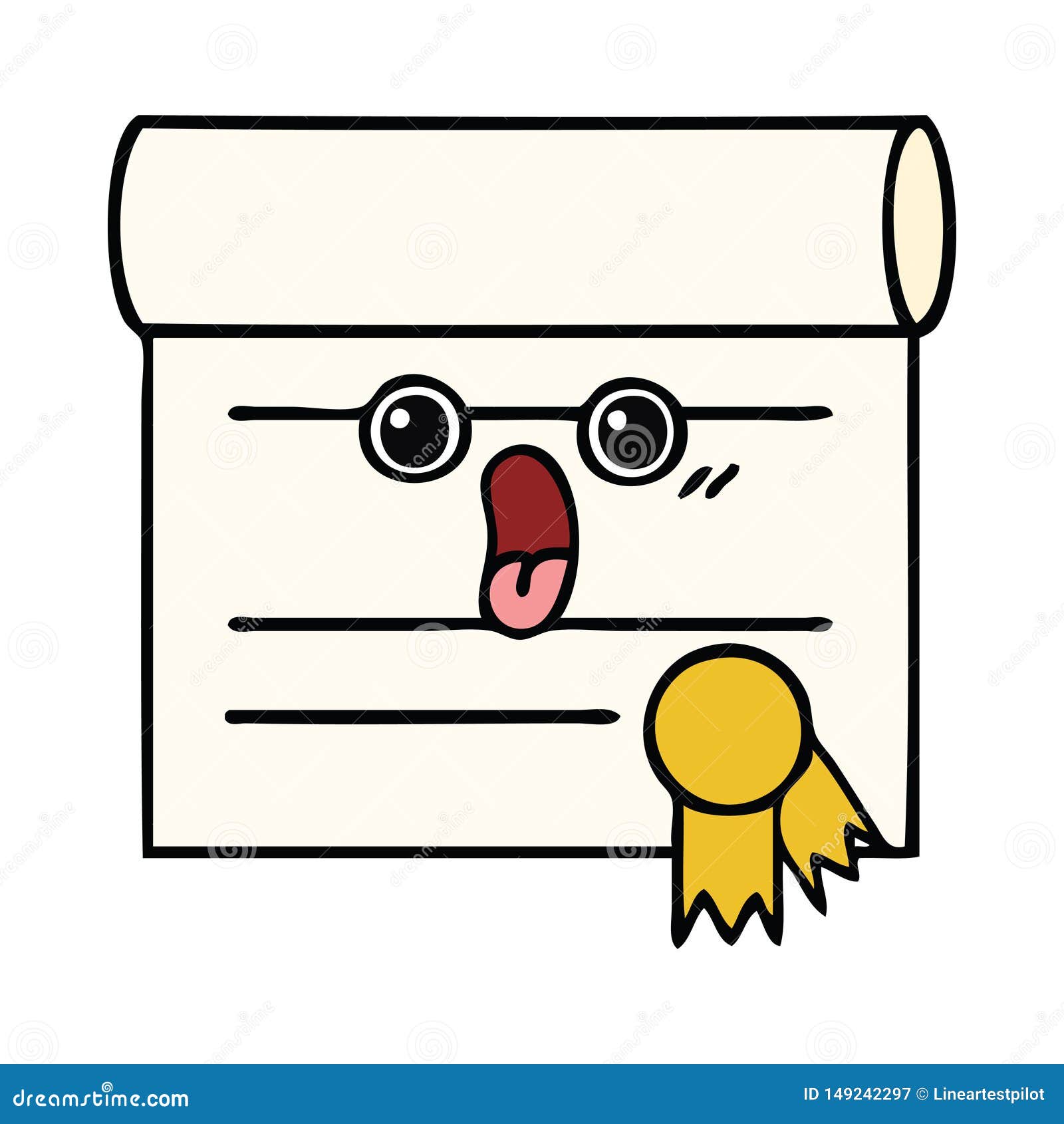 Cute cartoon certificate stock vector. Illustration of cute - 149242297