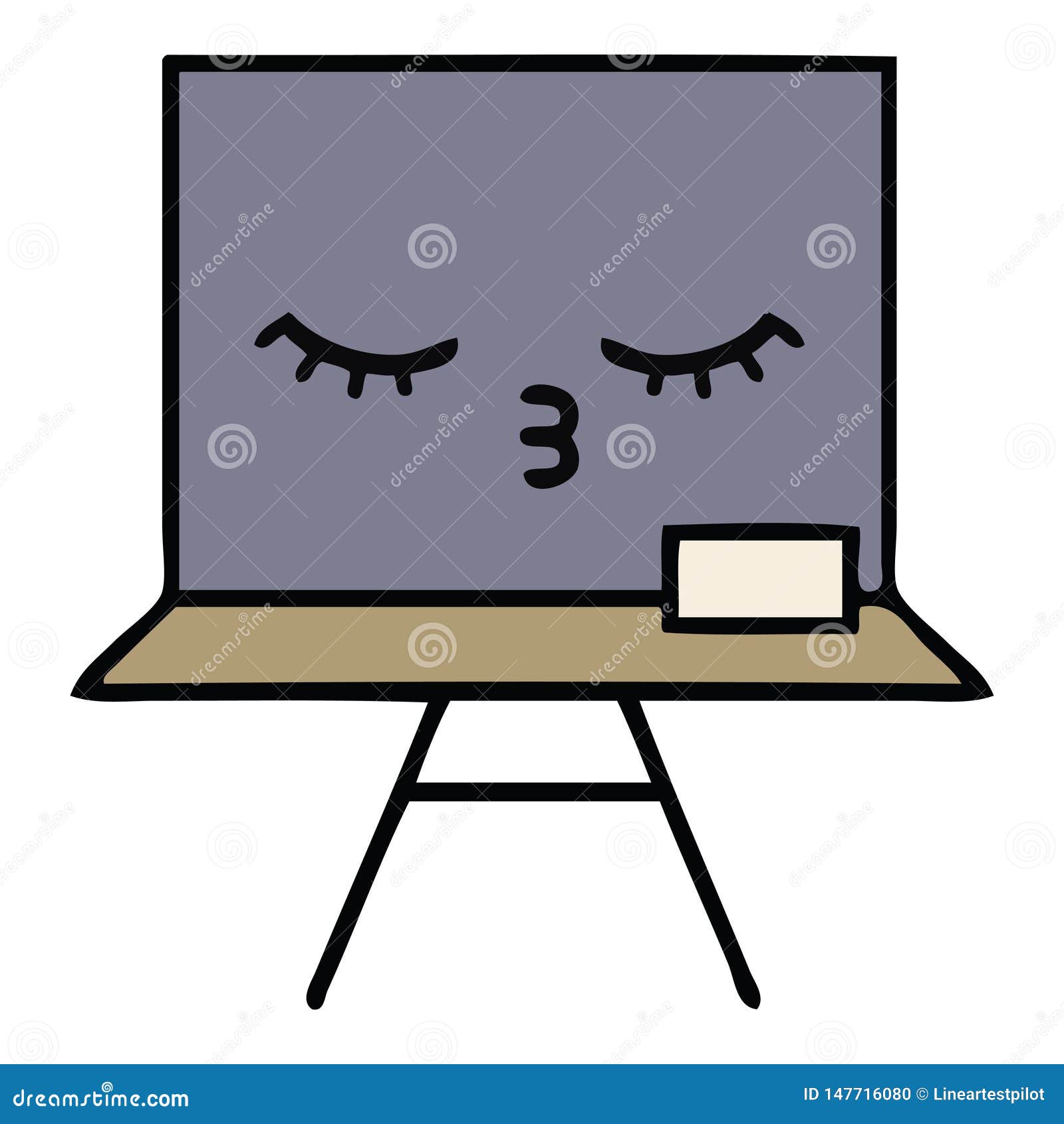Cute cartoon chalkboard stock vector. Illustration of artwork - 147716080