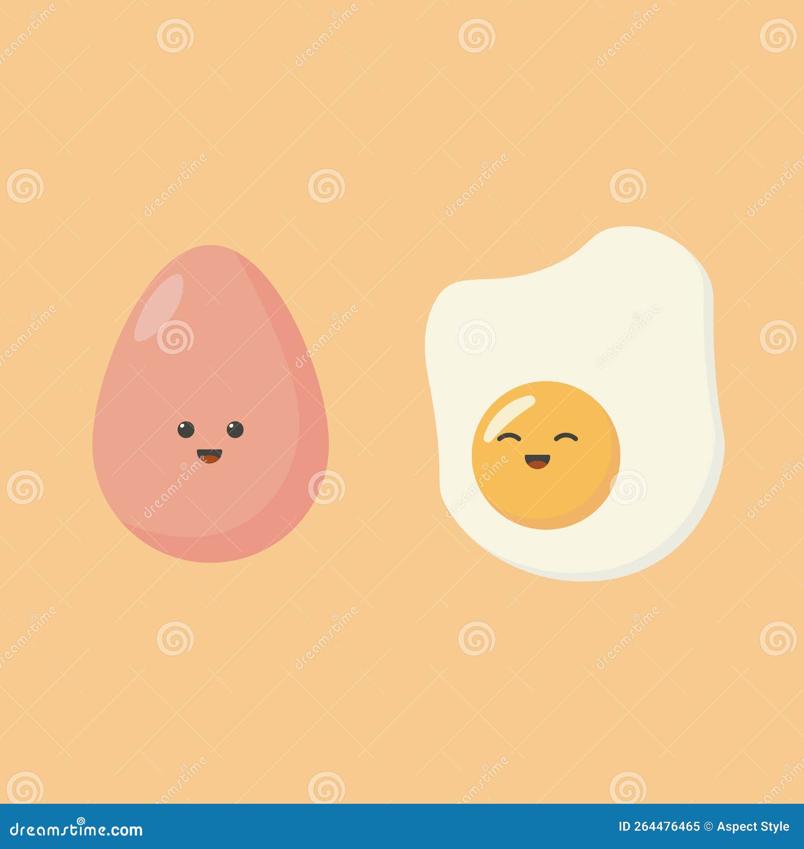 Cute Cartoon Character Design Of Boiled Egg And Fried Egg Vector ... Cute Cartoon Character Design Of Boiled Egg And Fried Egg Vector ...