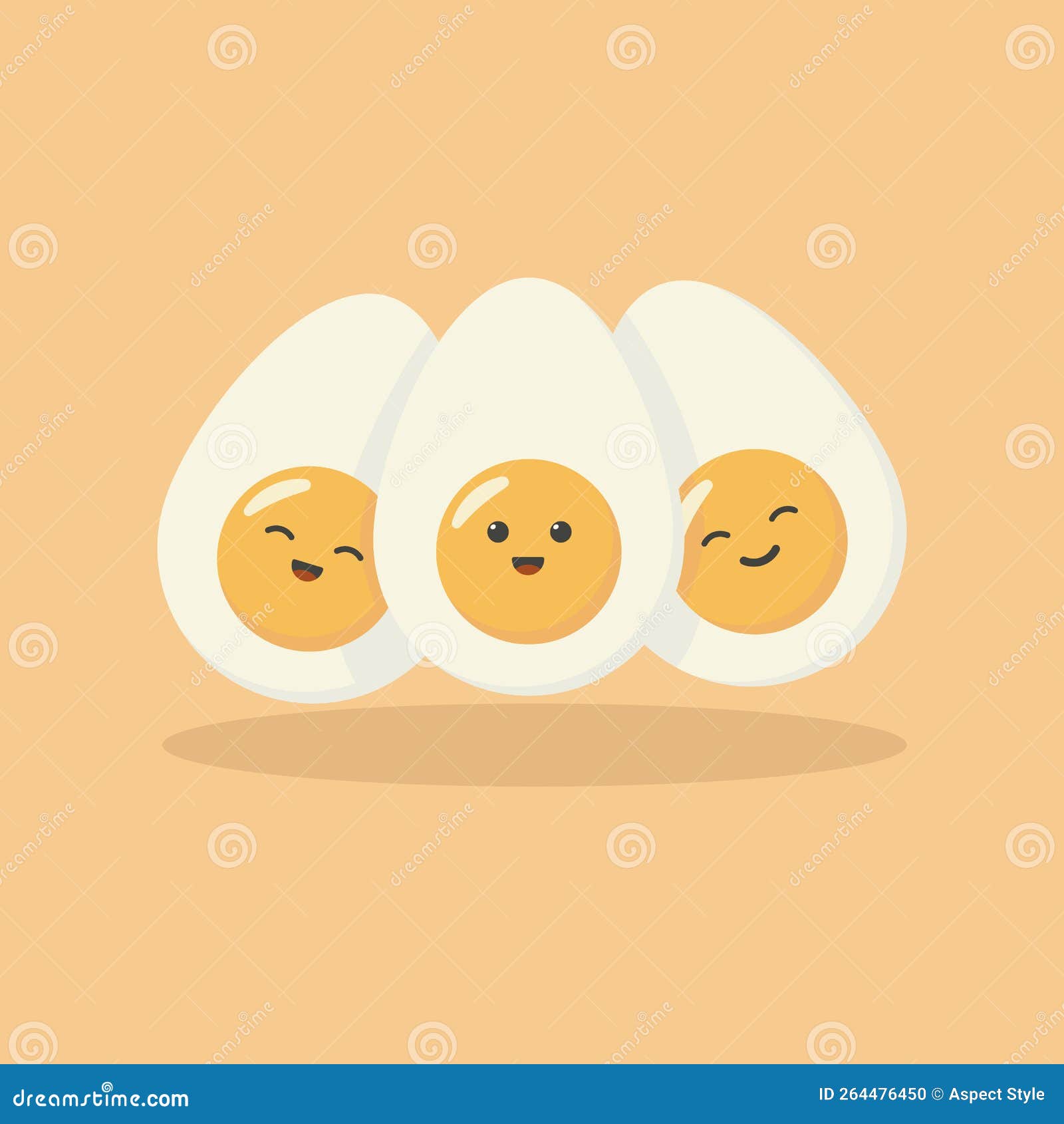 Cute Cartoon Character Design Of Boiled Egg Vector Illustration ... Cute Cartoon Character Design Of Boiled Egg Vector Illustration ...