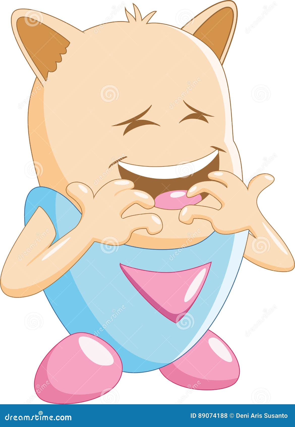 Cute Cartoon Character Laugh Stock Vector - Illustration of eyes ...