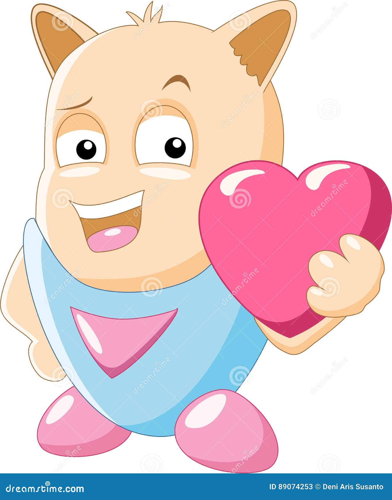 Cute Cartoon Character Love Stock Vector - Illustration of emoji ...