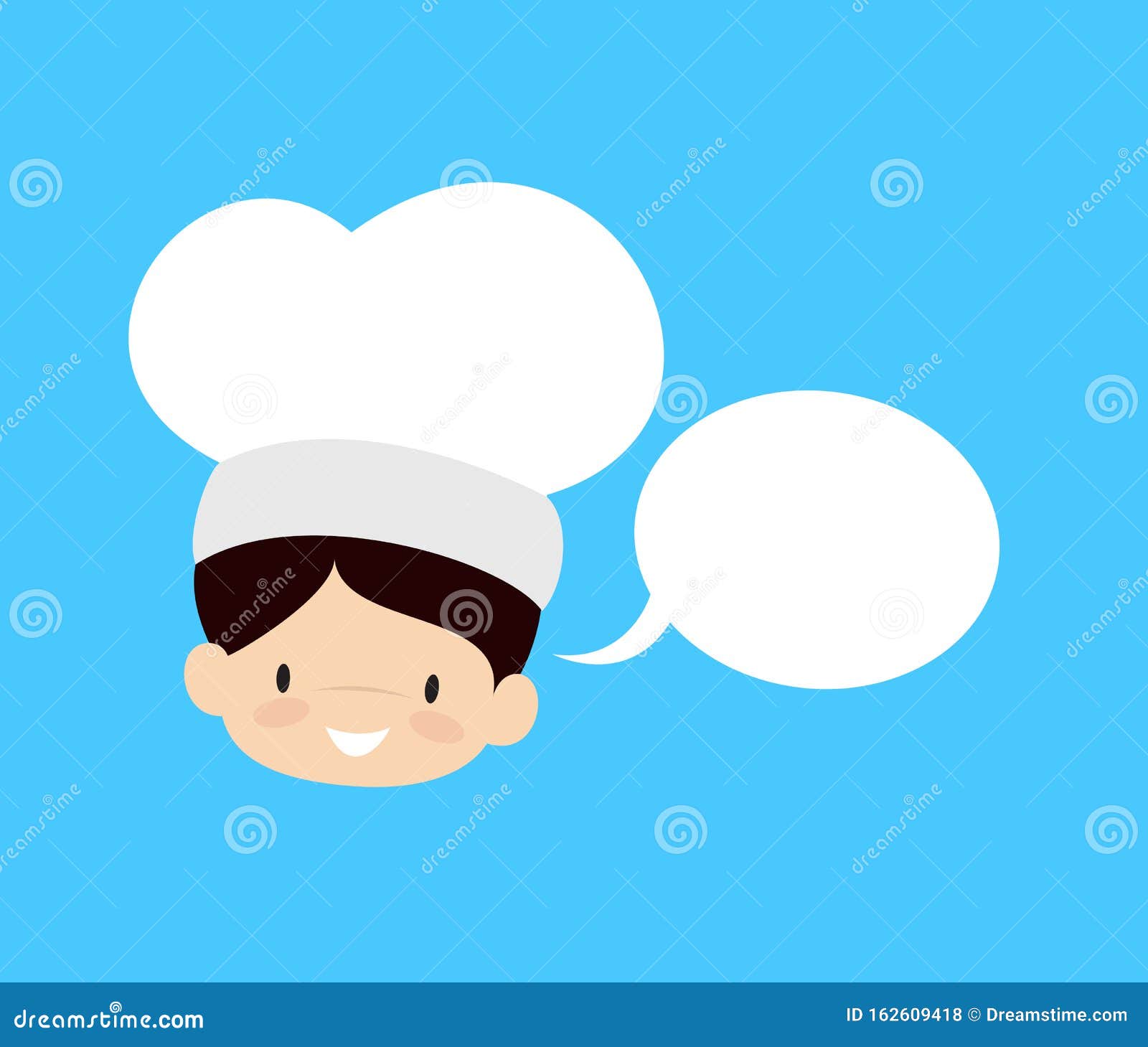 Cute Cartoon Chef - with Speech Bubble Stock Vector - Illustration of ...
