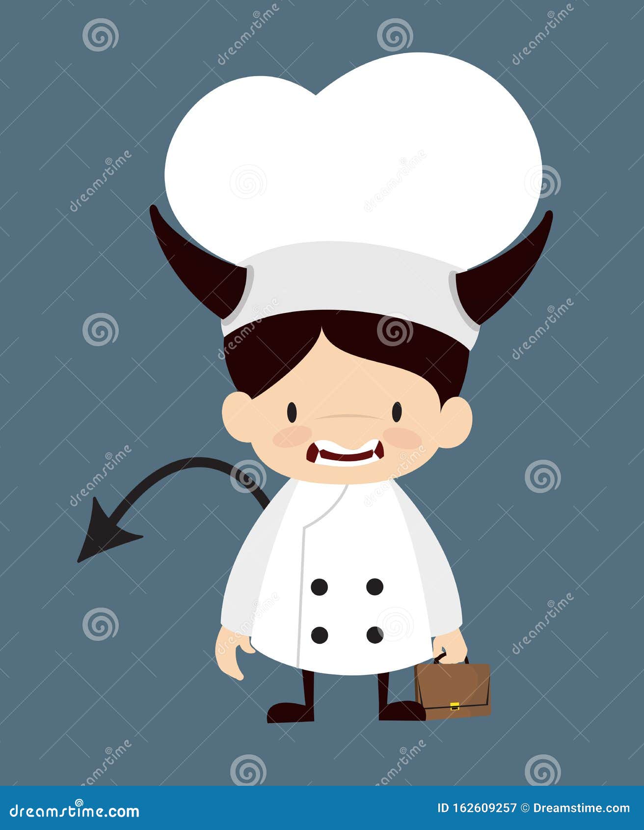 Cute Cartoon Chef - Standing in Angry Mood Stock Vector - Illustration ...