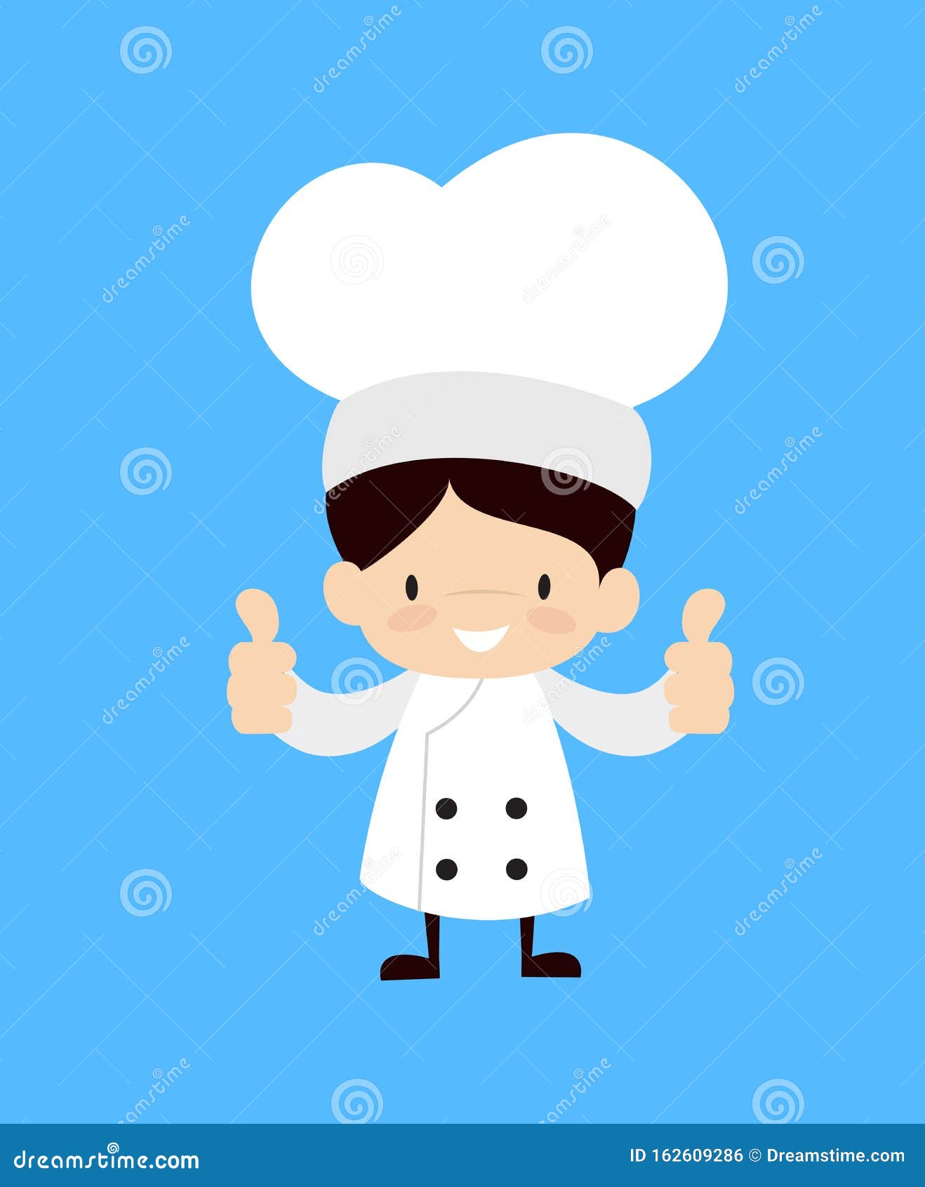 Cute Cartoon Chefkoch - Doppel Thumbs Up Vektor Abbildung ...