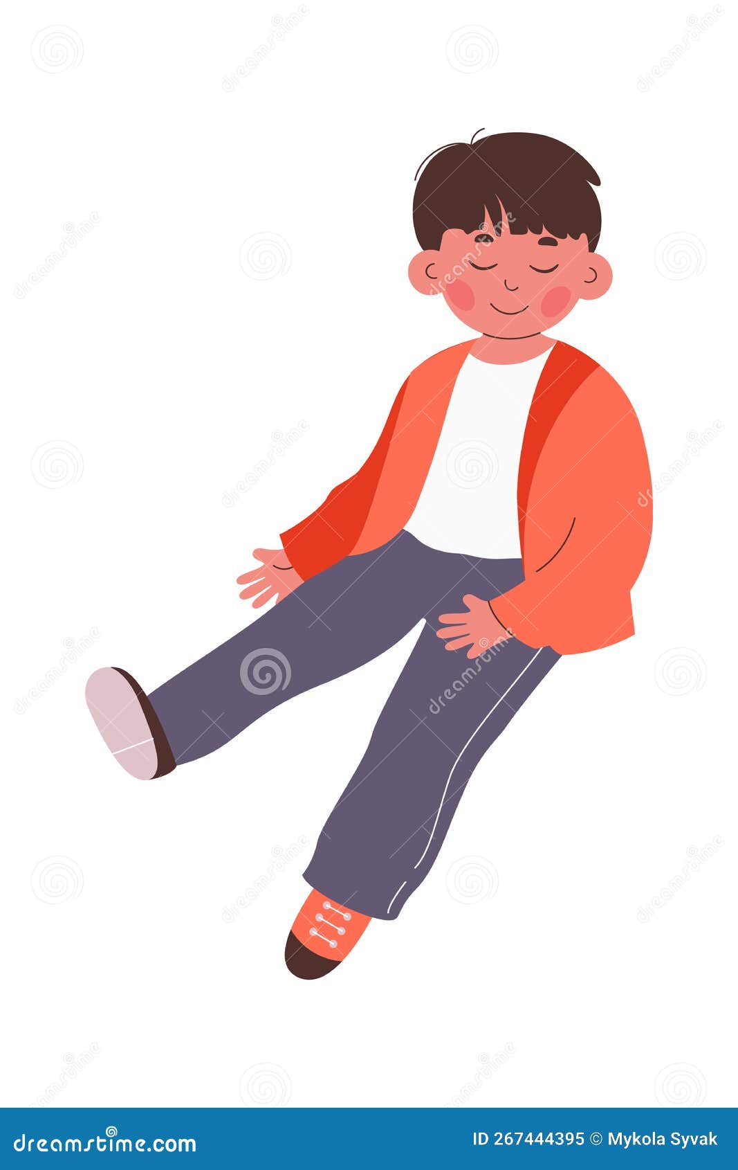 Cute Cartoon Child Cuddle Flat Icon Stock Vector - Illustration of ...