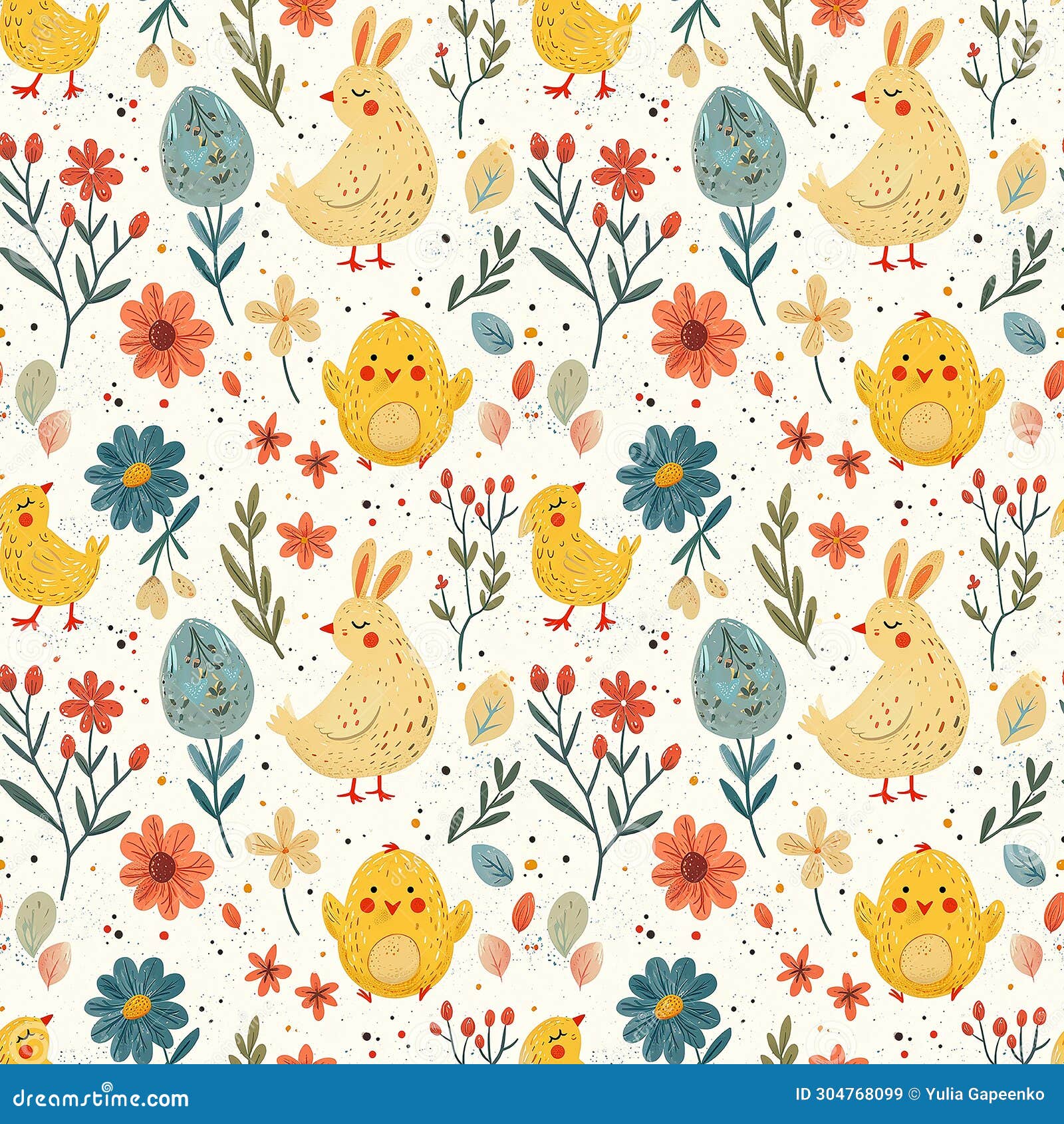 Cute Cartoon Childish Easter Background Tile Stock Image - Image of ...