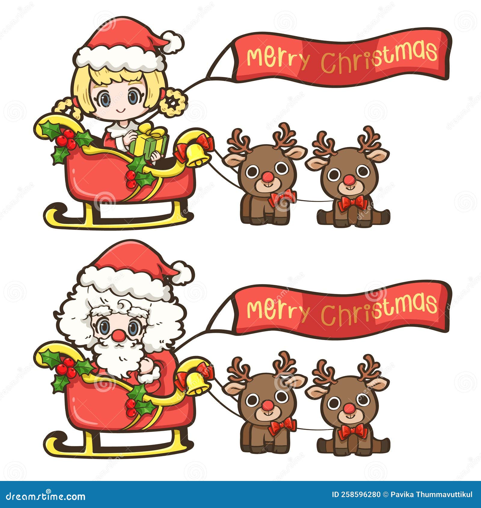 Cute Cartoon Christmas2 Stock Vector Illustration Of Decoration