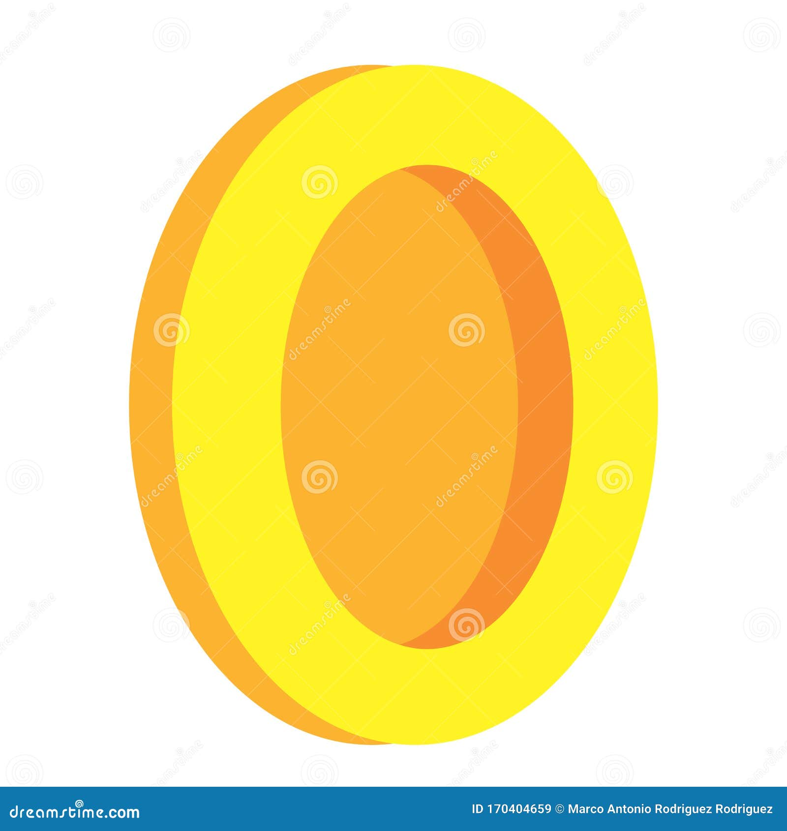Vector Cute Coin Colorful Isolated Stock Illustration - Illustration of ...