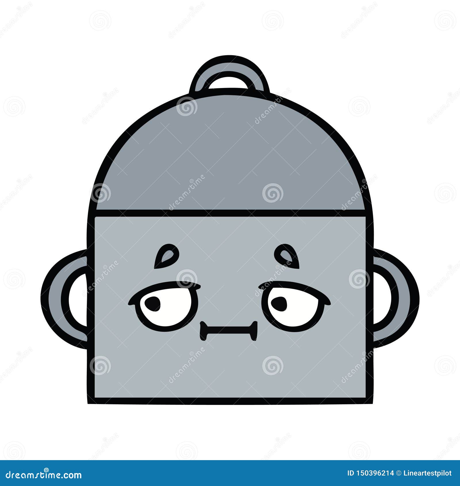 Cute Cartoon of a Cooking Pot Stock Vector - Illustration of cooking ...
