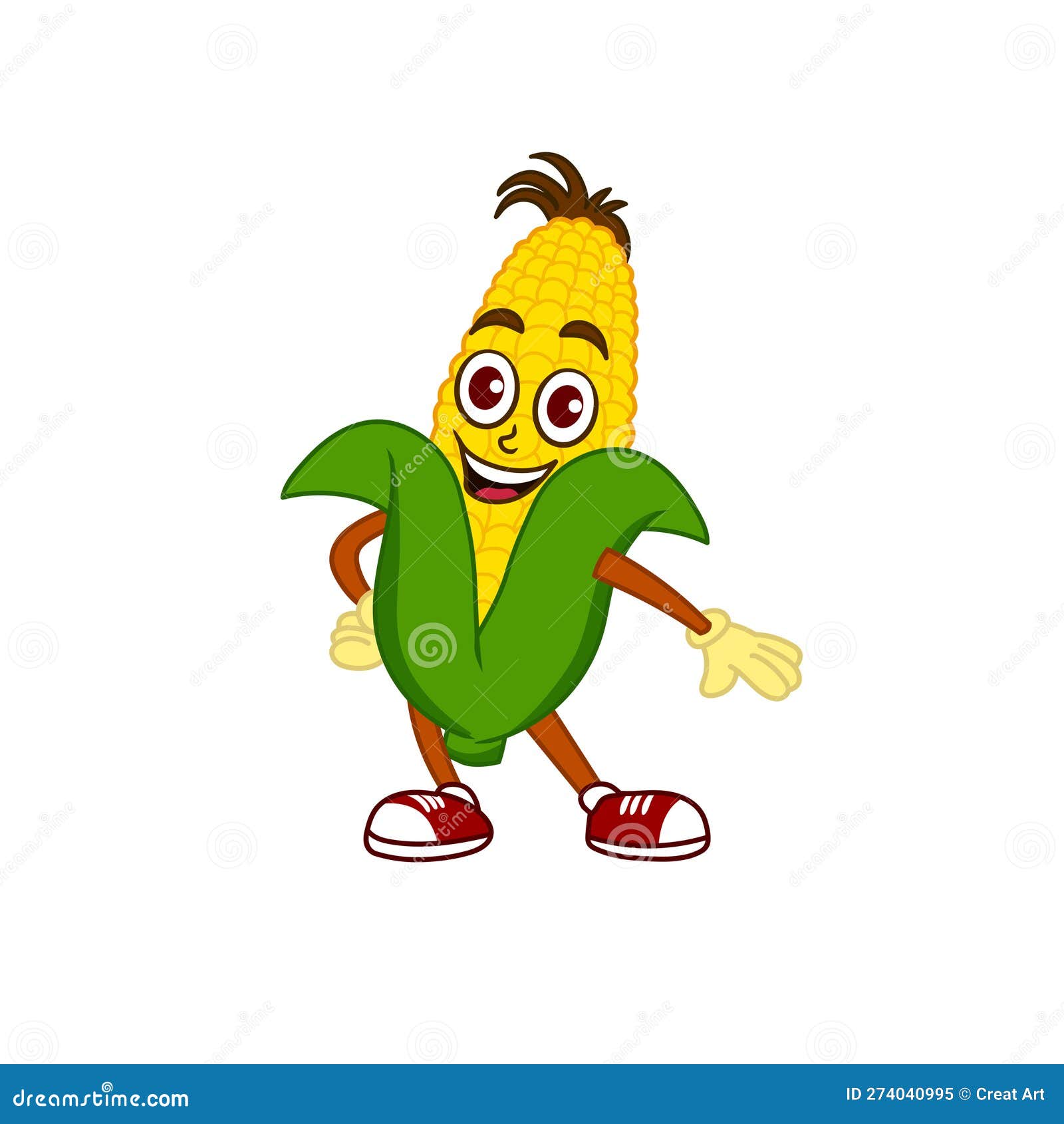 Cute Cartoon Corn Vector Illustration Stock Vector - Illustration of ...