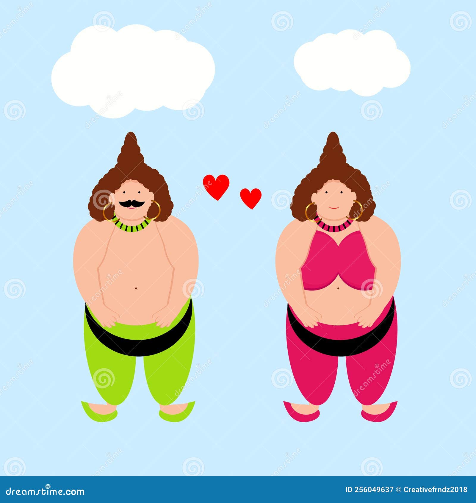 Cute Cartoon Couple Vector Design Stock Vector - Illustration of ...