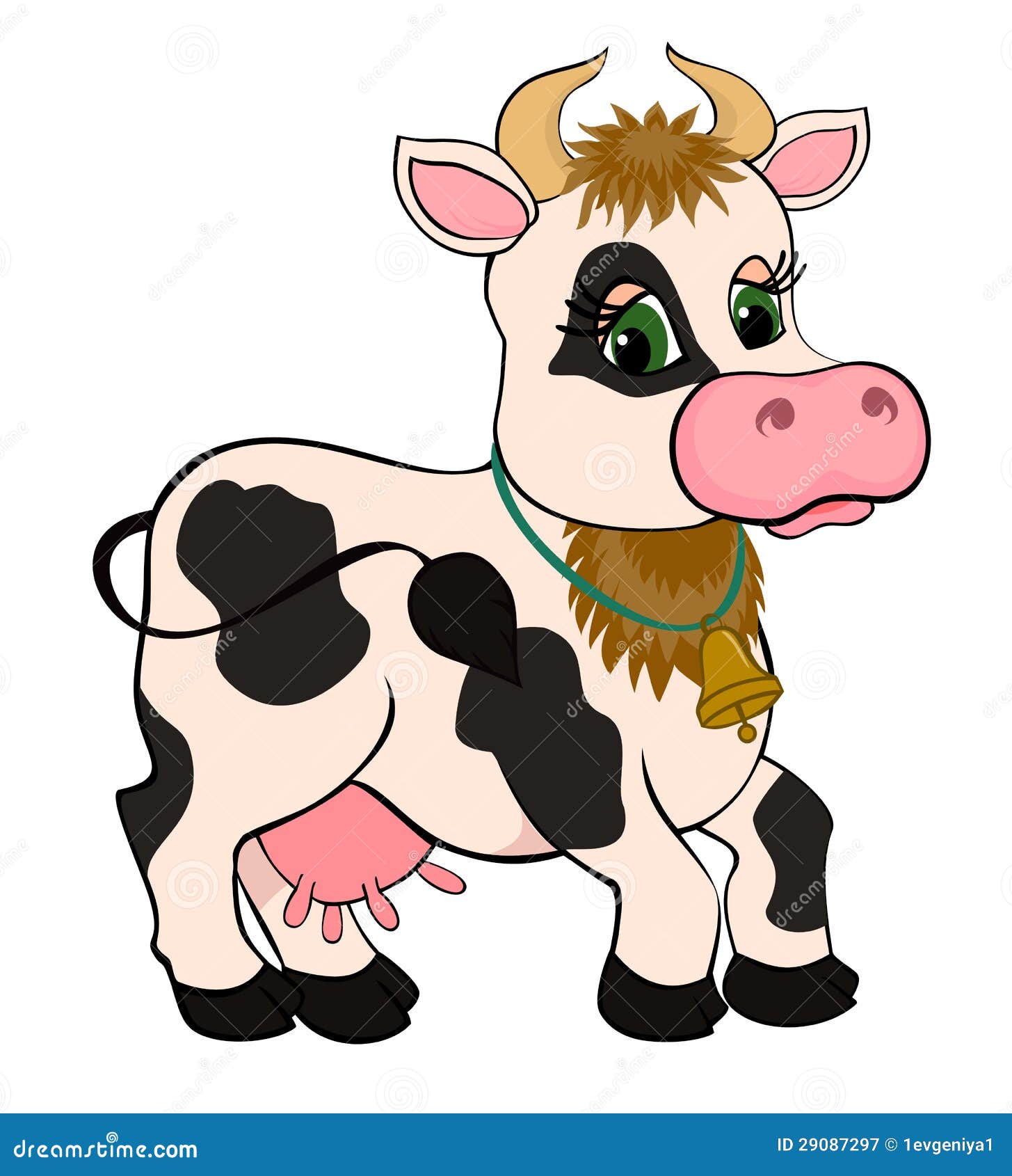 Cute cartoon cow stock vector. Illustration of happiness - 29087297