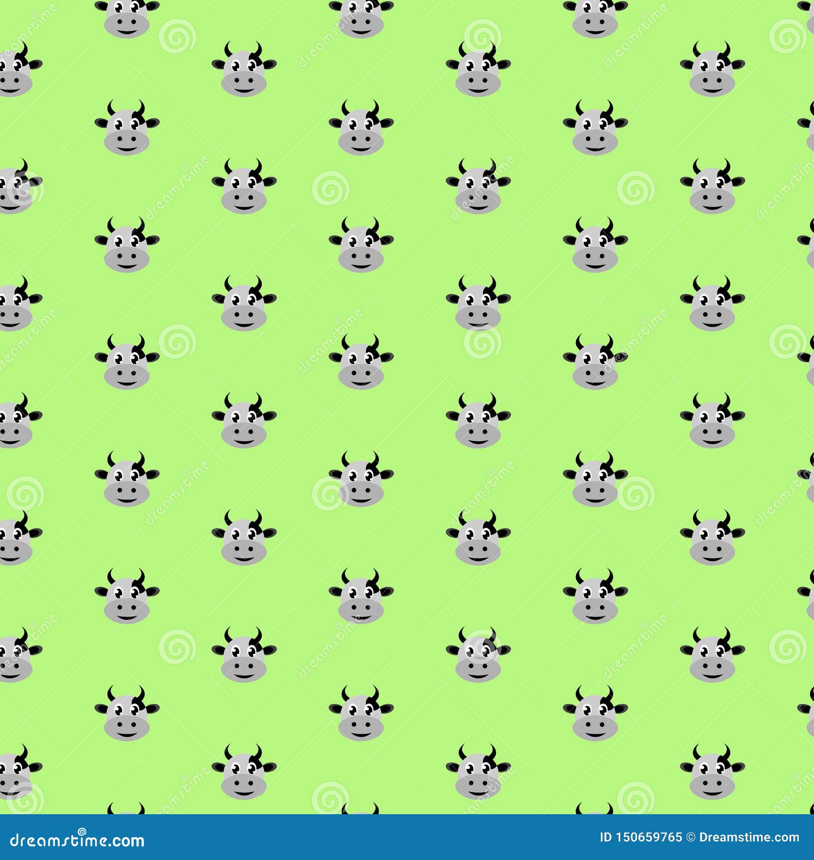 Cute Cartoon Cow Pattern. Vector Illustration Eps10. Stock Vector ...