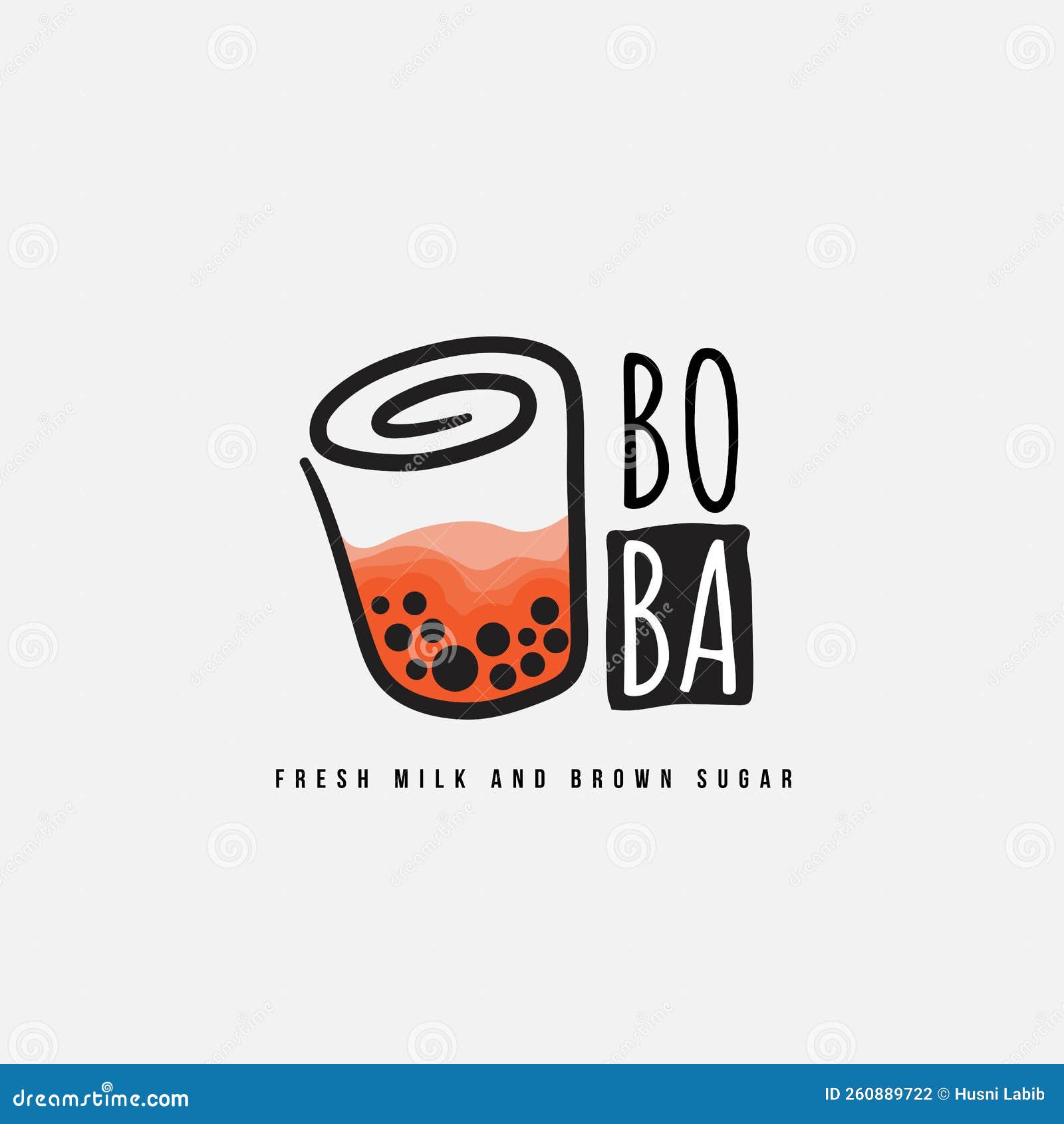 Cute Cartoon Cup Design of Cup with Tapioca Flour Balls for Beverage ...