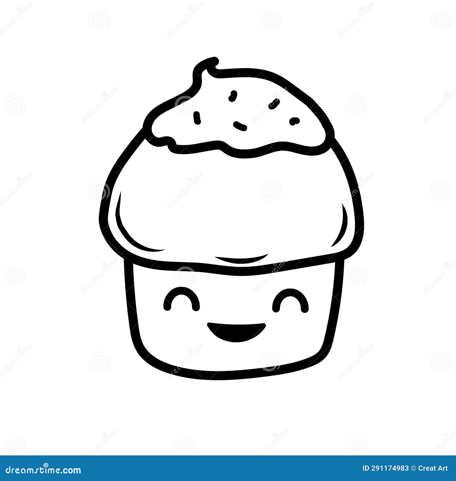 Set Of Cartoon Cupcake Characters, Construction Animation Kit With ...