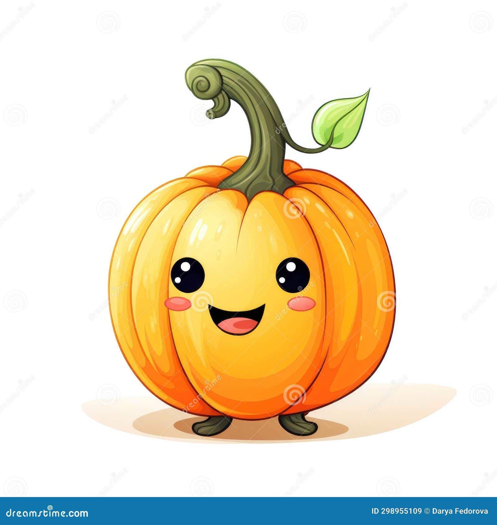 Cute Cartoon 3d Character Squash with Eyes on White Background Stock ...