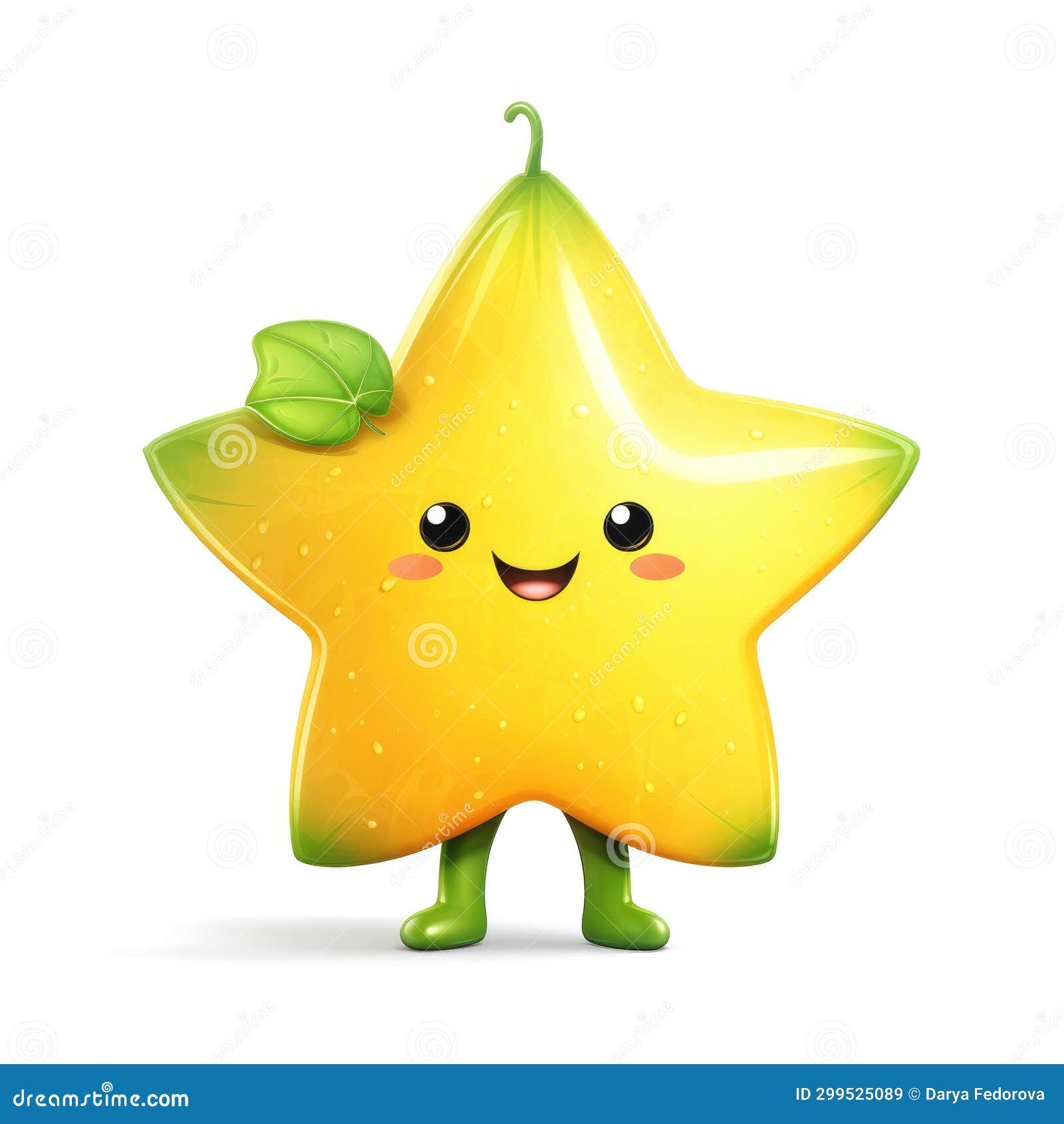 Cute Starfruit Happy Cartoon Character Stock Illustration ...