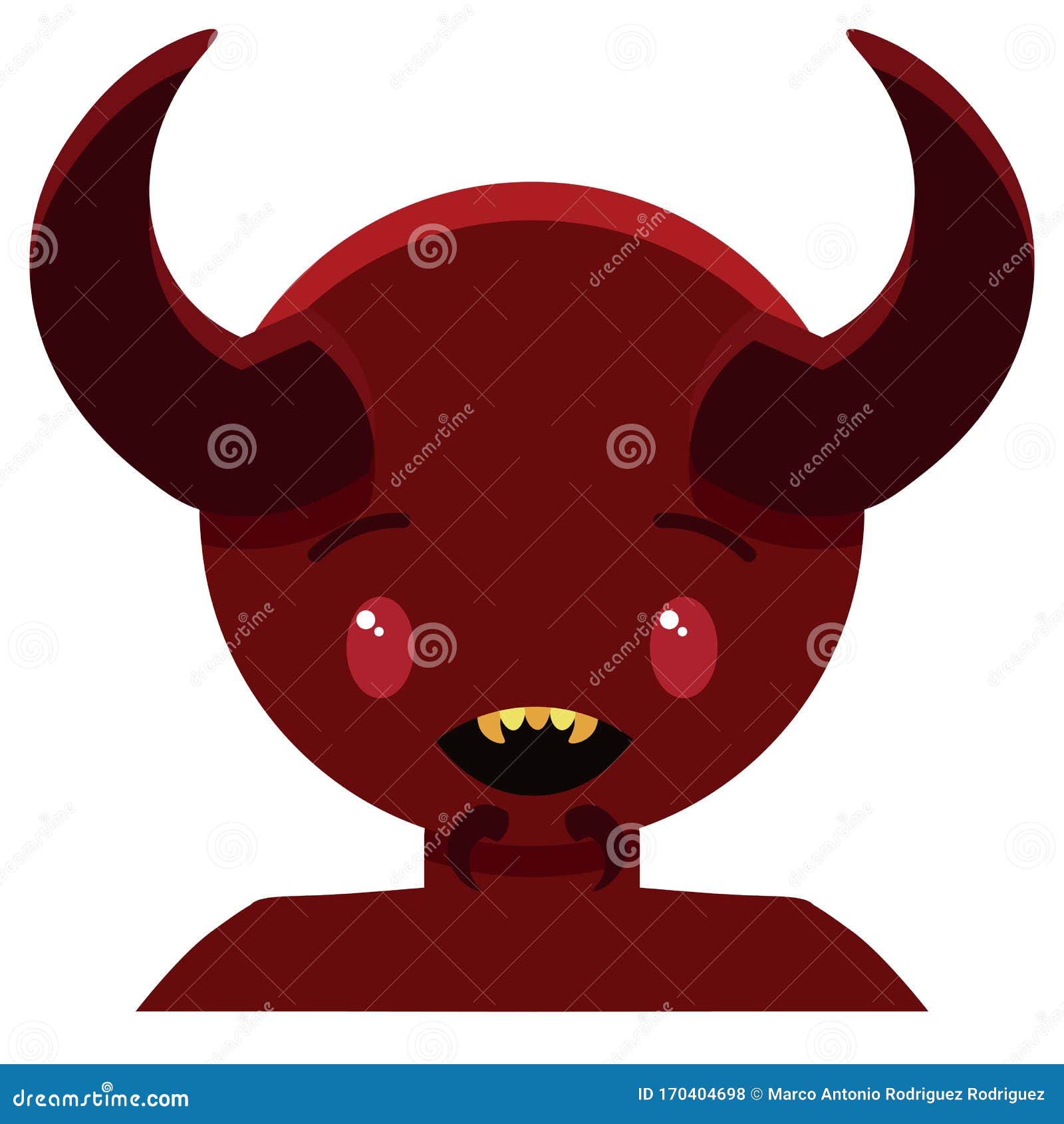 Vector Cute Demon Colorful Isolated Stock Illustration - Illustration ...