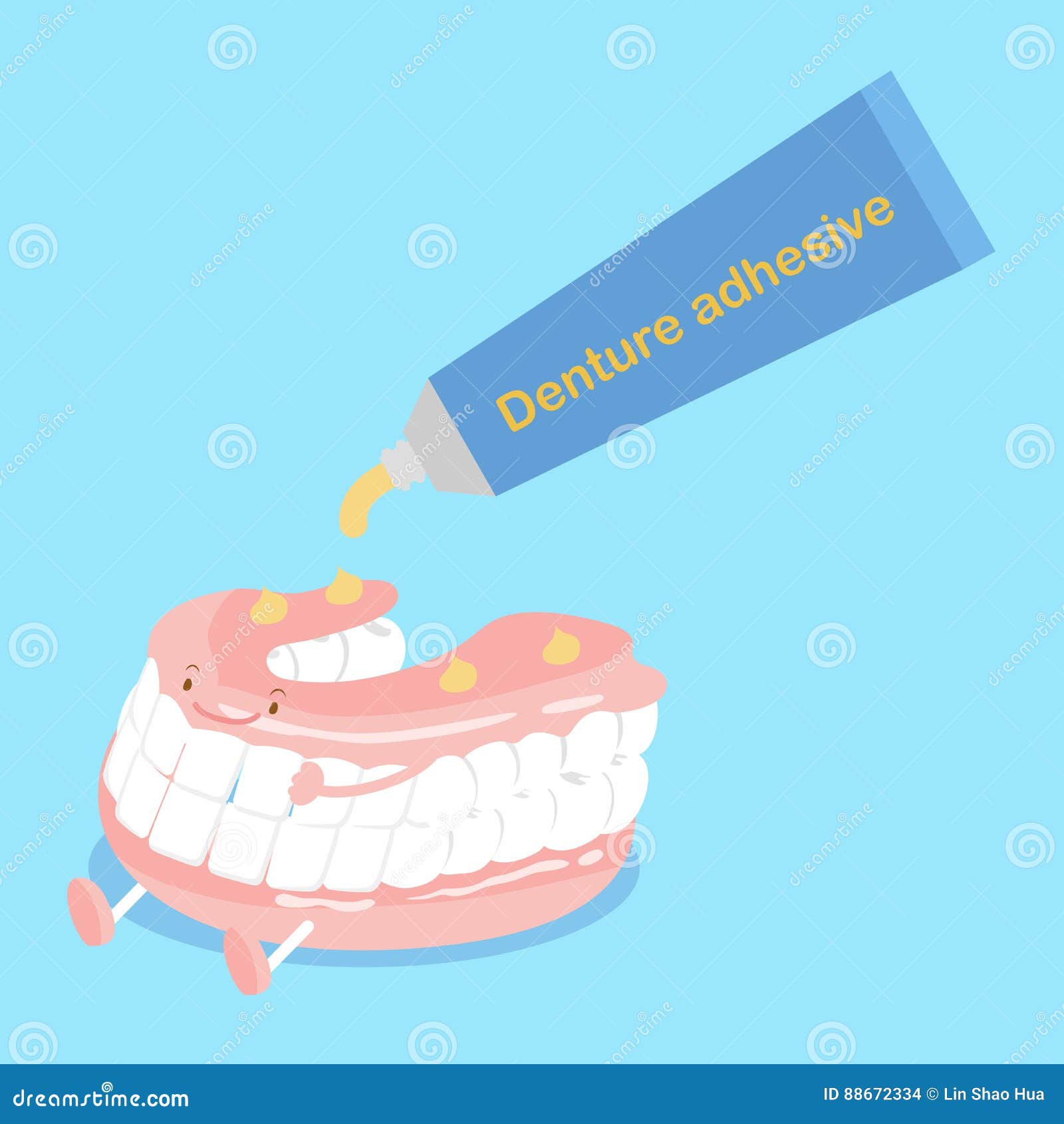 Cute cartoon denture stock vector. Illustration of cartoon - 88672334
