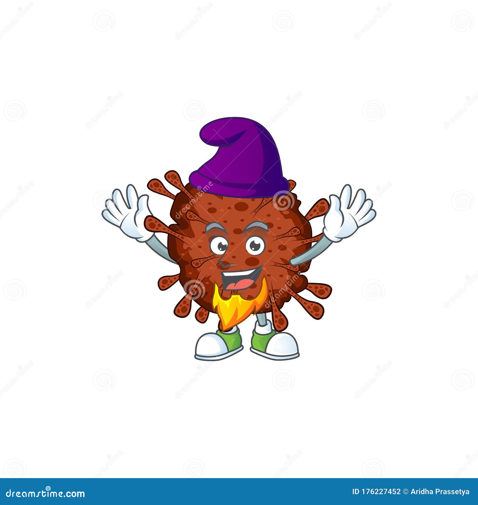 Cute Cartoon Design of Infection Coronavirus Performed As an Elf Stock ...