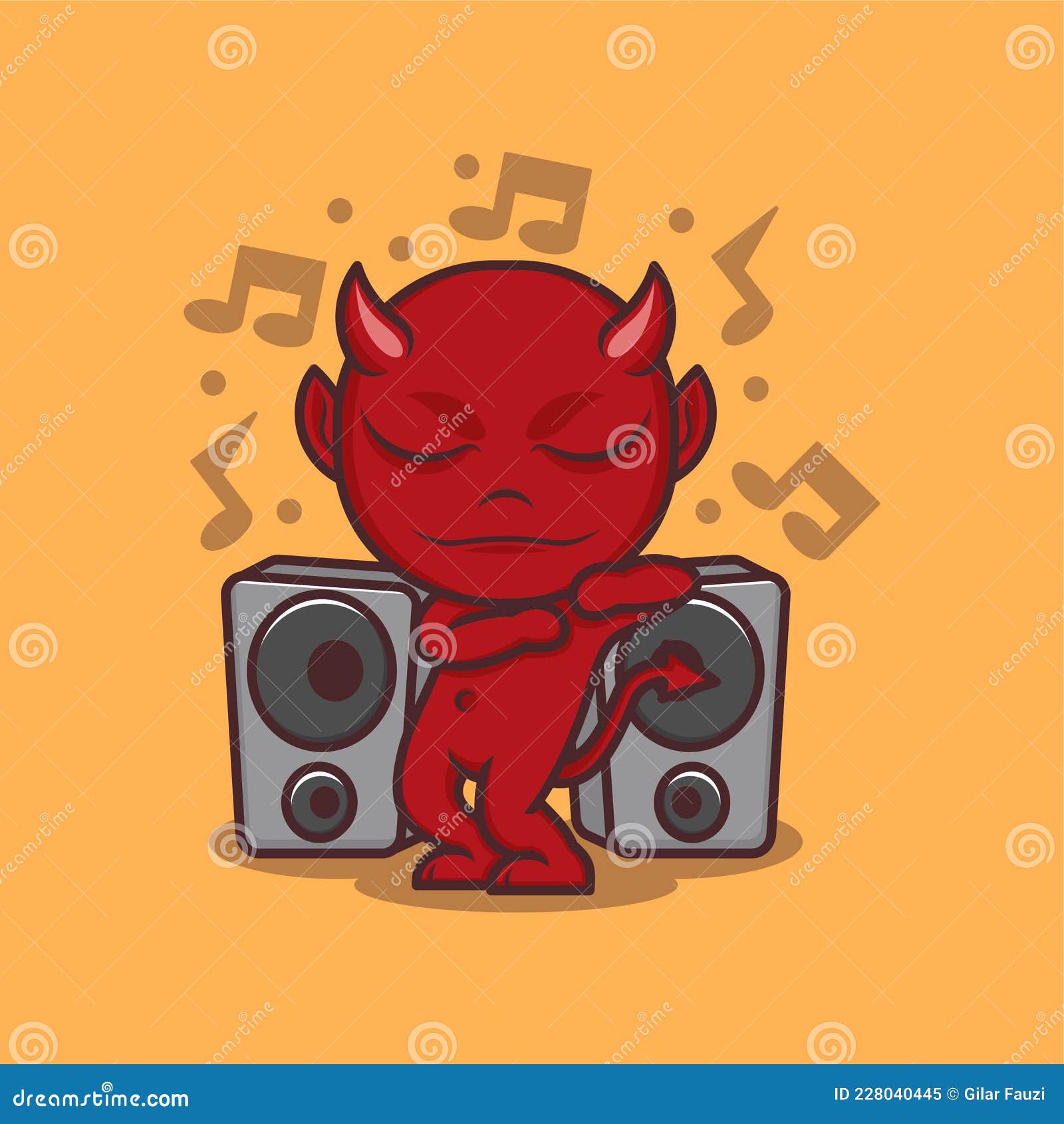 Devil Man Dancing In Hell With Fire And Skeletons Royalty-Free Stock ...