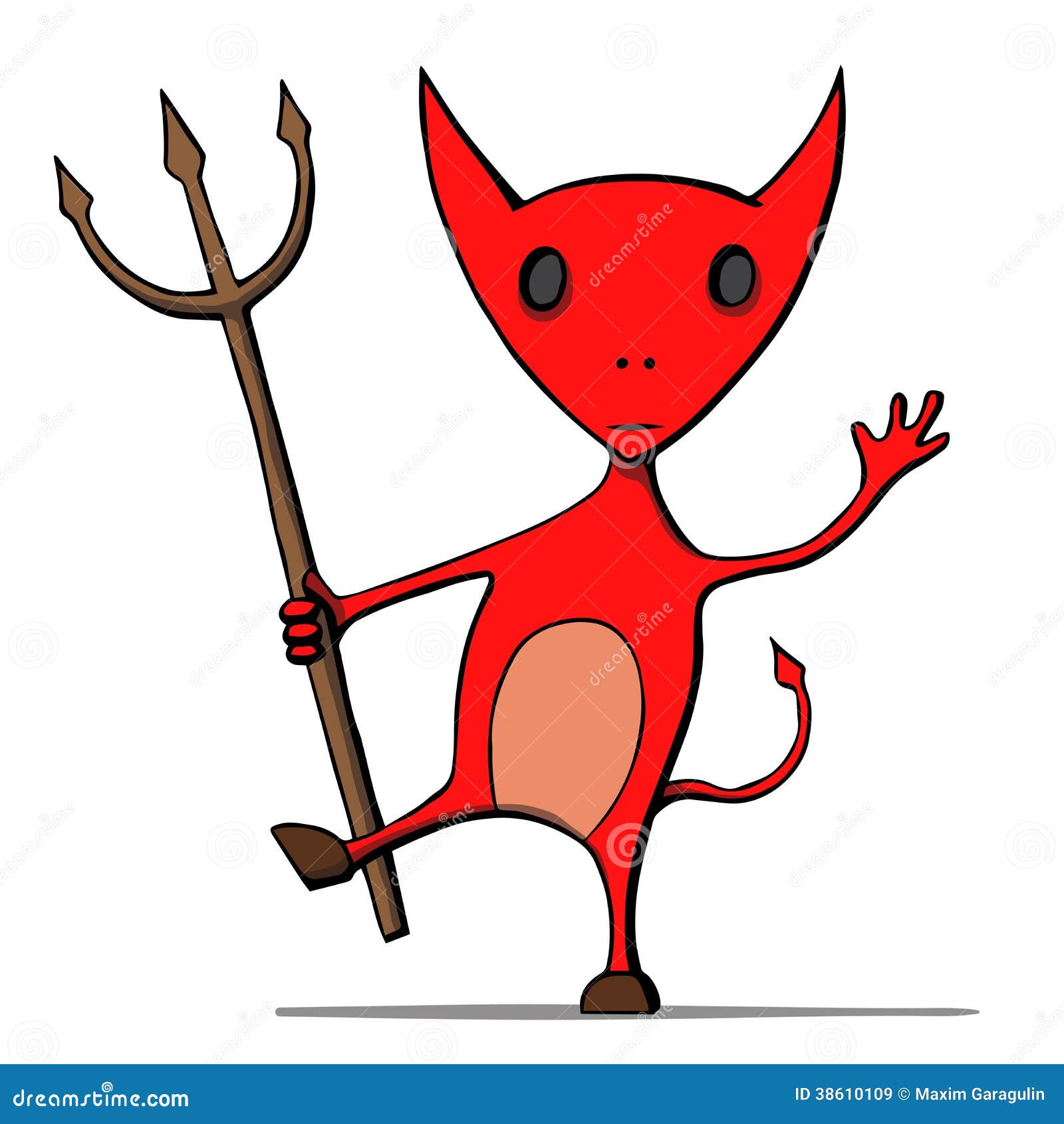 Cute Cartoon Devil. Vector Illustration Stock Illustration ...