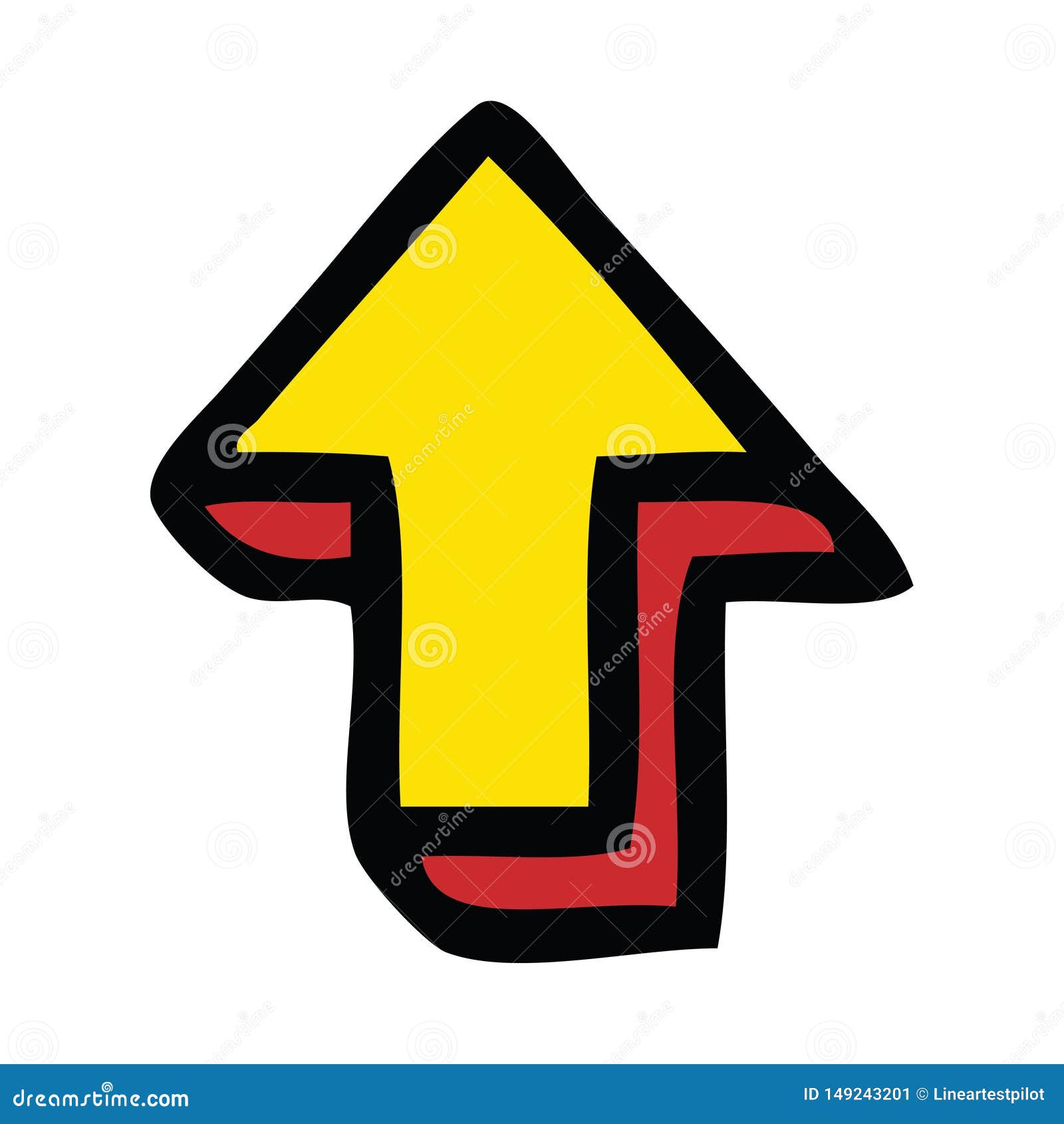 Cute Cartoon Directional Arrow Stock Vector - Illustration of symbol ...
