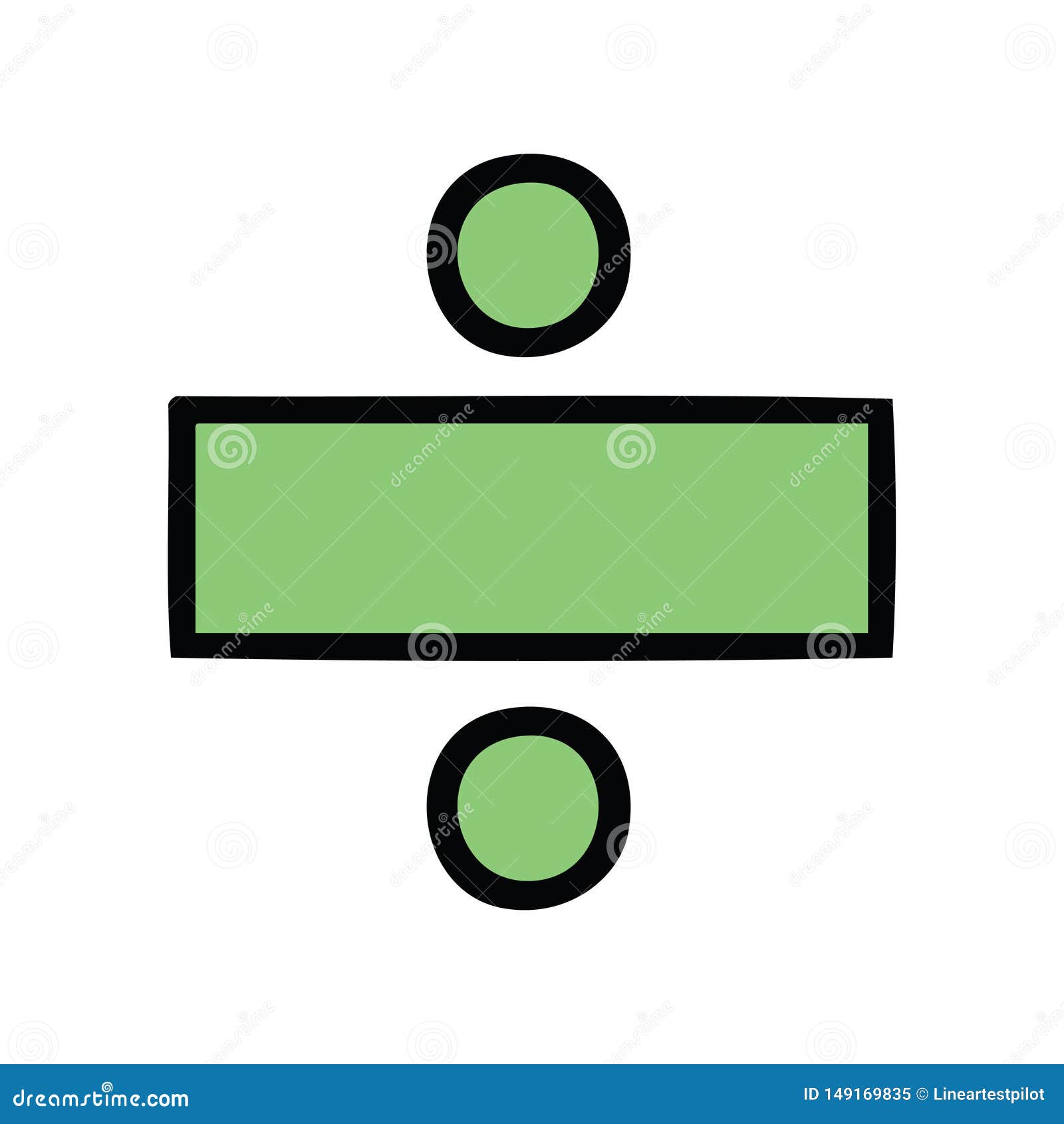 Cute Cartoon Division Symbol Stock Vector - Illustration of retro ...
