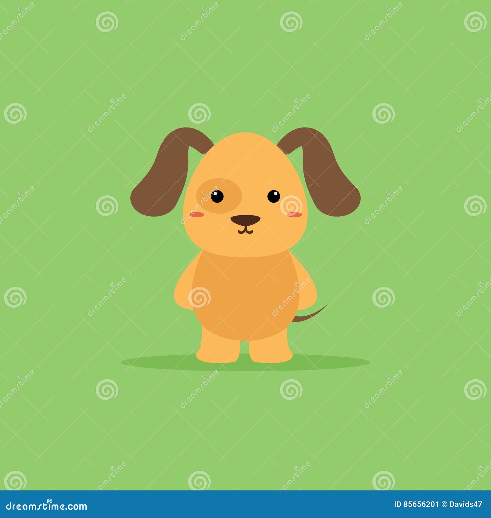 Cute Cartoon dog stock vector. Illustration of drawing - 85656201