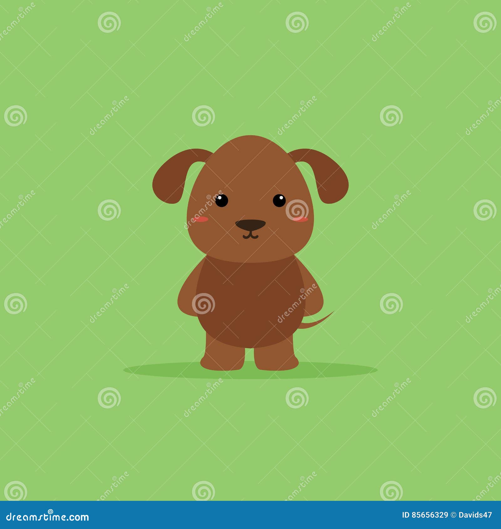 Cute Cartoon dog stock vector. Illustration of white - 85656329